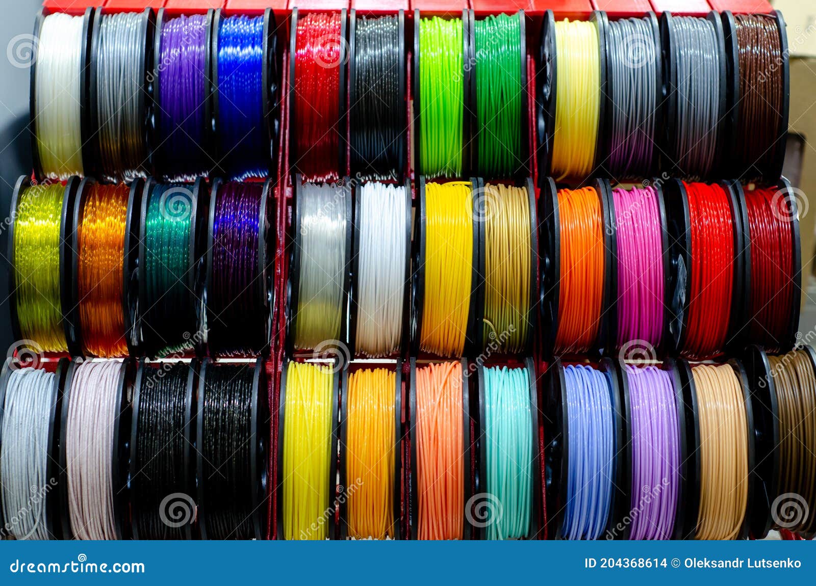 Plastic 3d Printing Filament Set Stock Photo - Image of colorful ...
