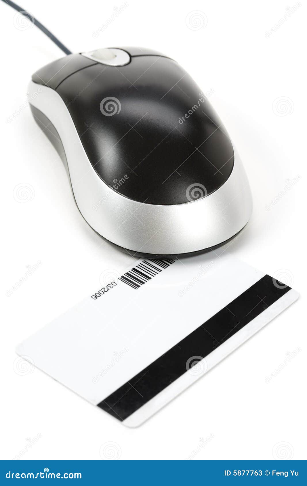 Plastic Digital Data Card and Computer Mouse Stock Image - Image of ...