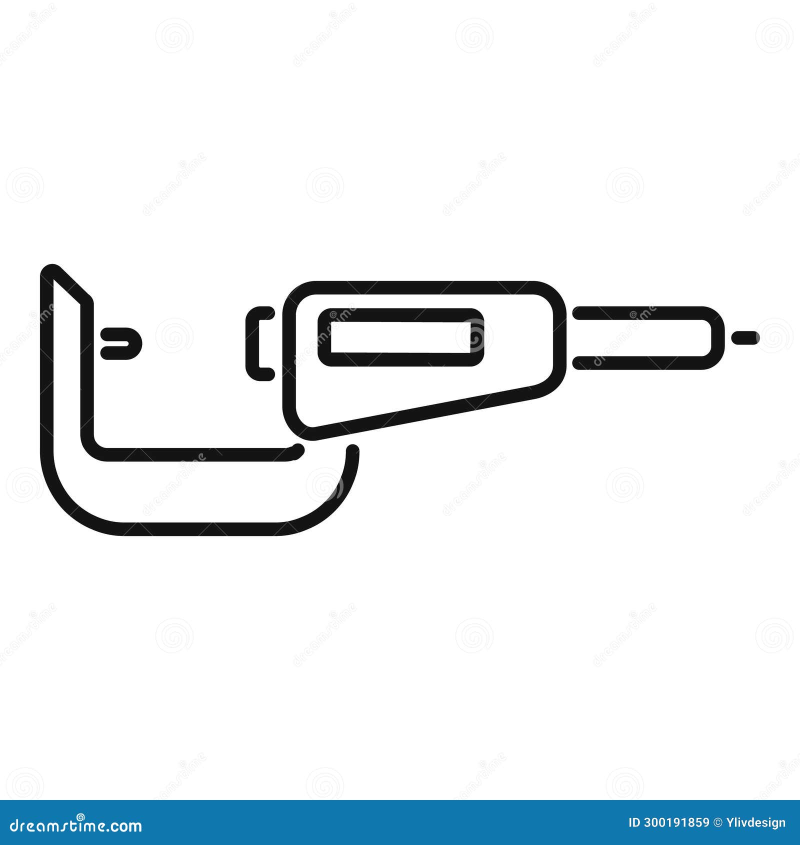Plastic Digital Micrometer Icon Outline Vector. Scale Precise Machine ...