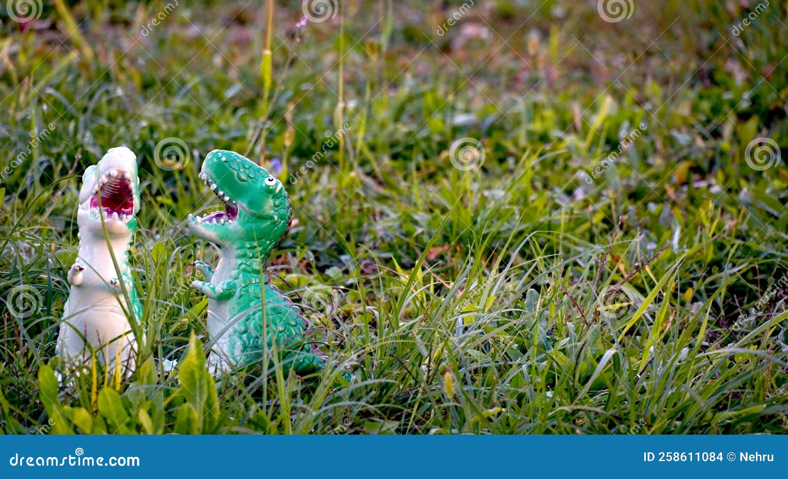 Plastic Dinosaur Toy Pictured at a Backyard Stock Photo - Image of dino ...