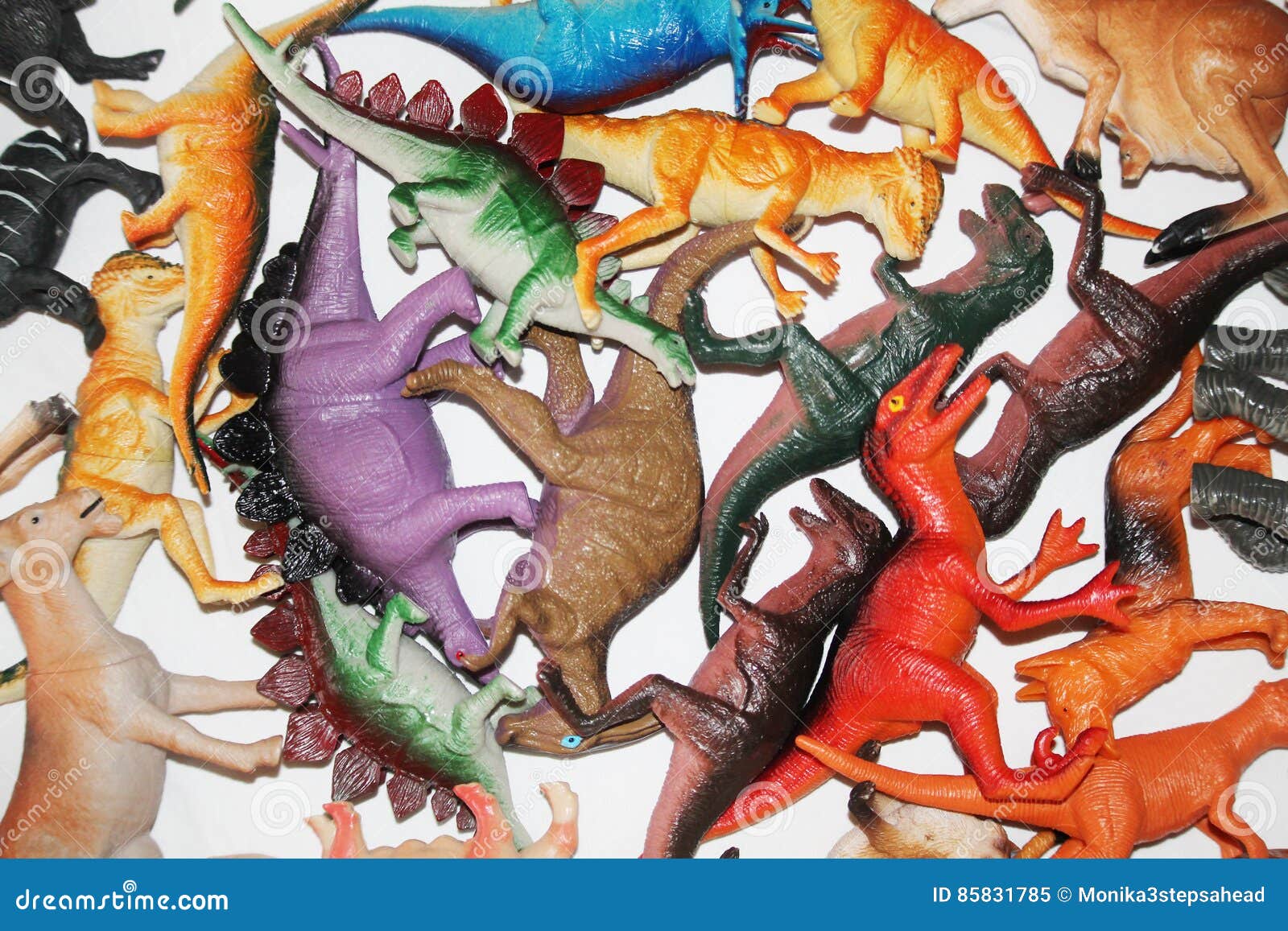 Plastic Dinosaurs Figures- Toys Background Stock Image - Image of toys ...