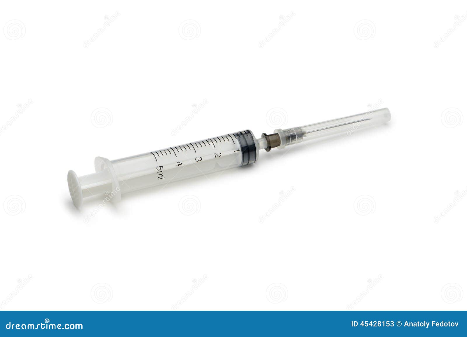 Plastic Disposable Syringe with a Needle in the Protective Cap Stock ...