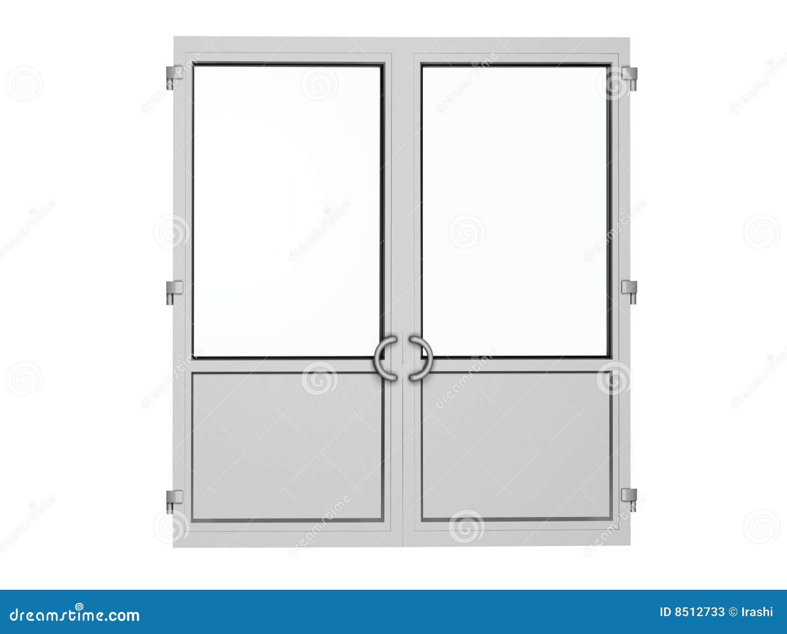 Plastic Door Vector. PVC Plastic Profile. White Empty Roller Shutter ...