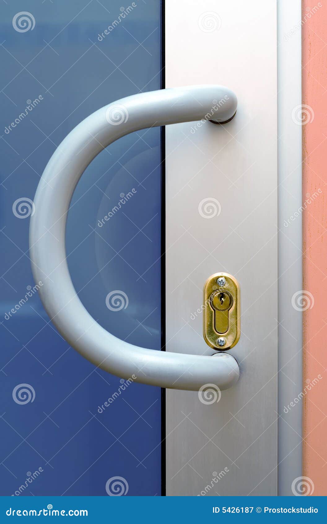Plastic door handle stock image. Image of closed, keyhole - 5426187