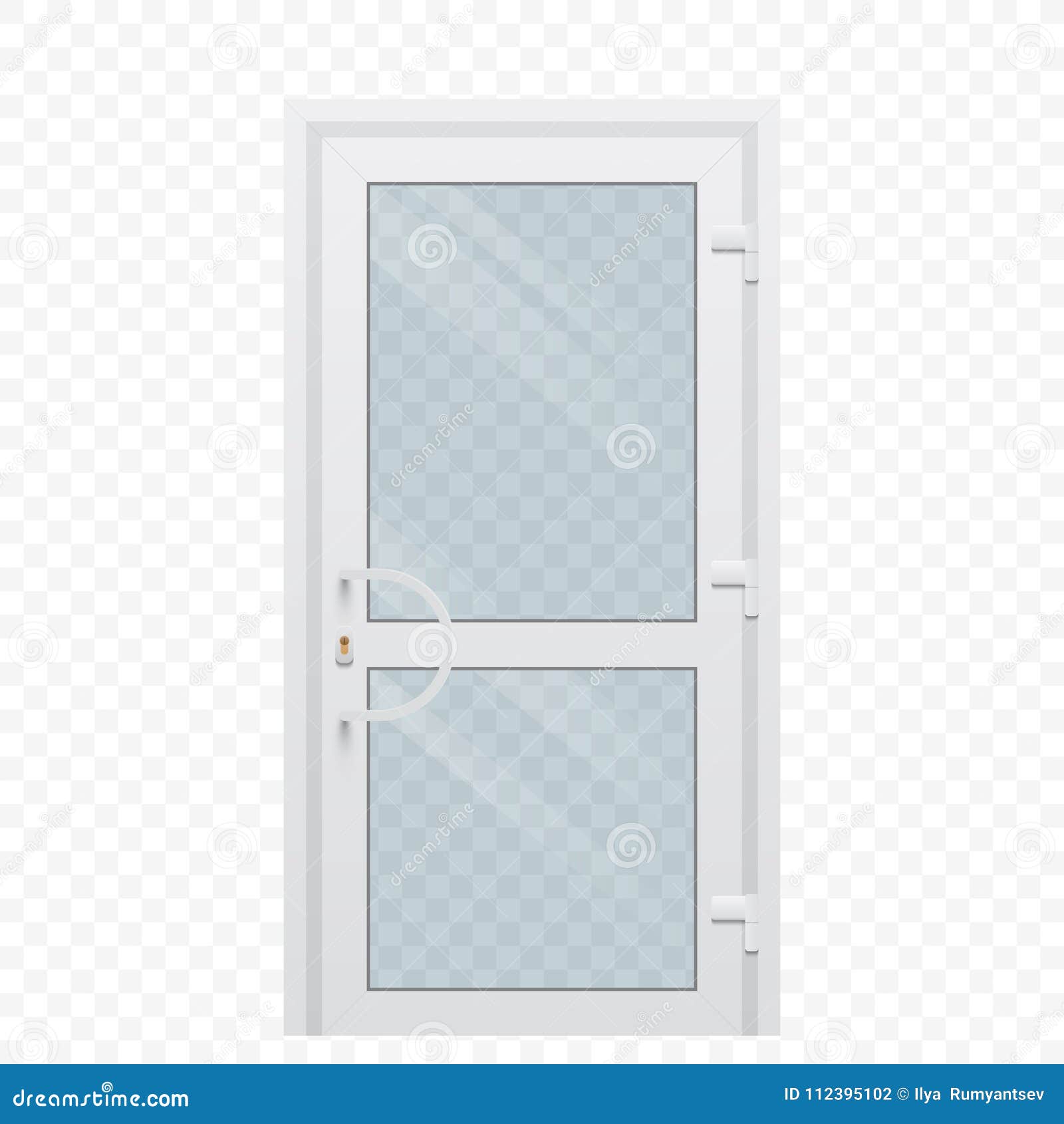 Plastic Door Vector. PVC Plastic Profile. White Empty Roller Shutter ...