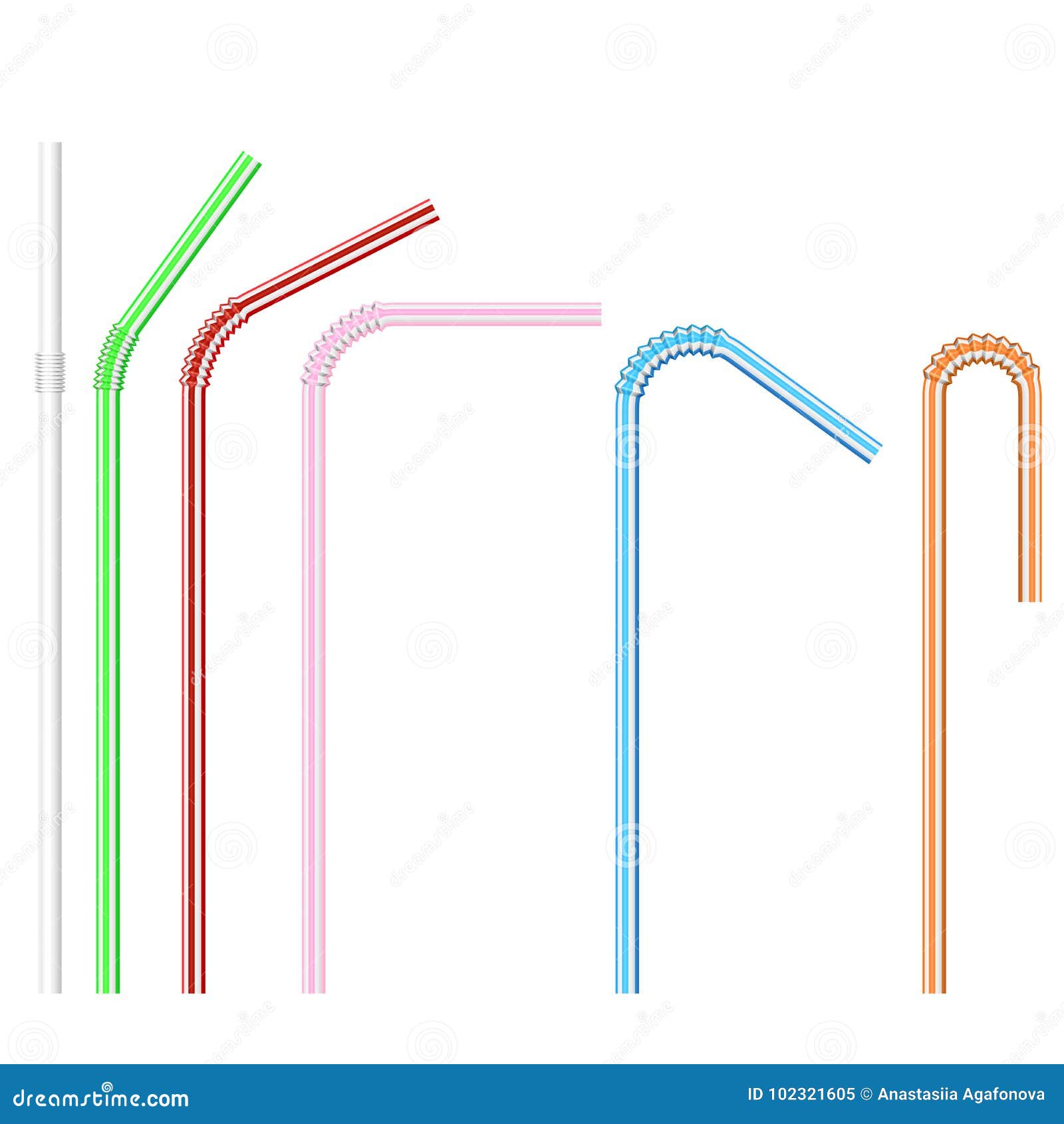 Plastic drinking straw stock vector. Illustration of party - 102321605