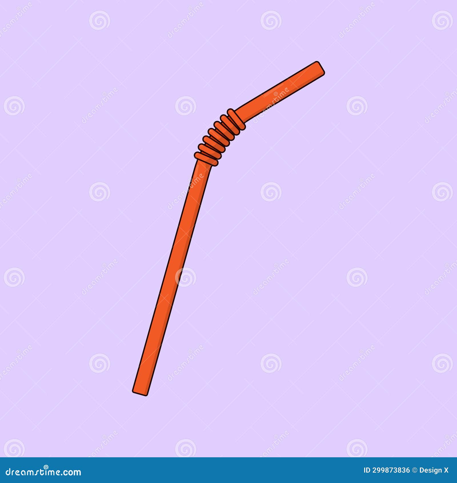 Plastic Drinking Straw Vector Illustration Icon Juice Straw Stock ...