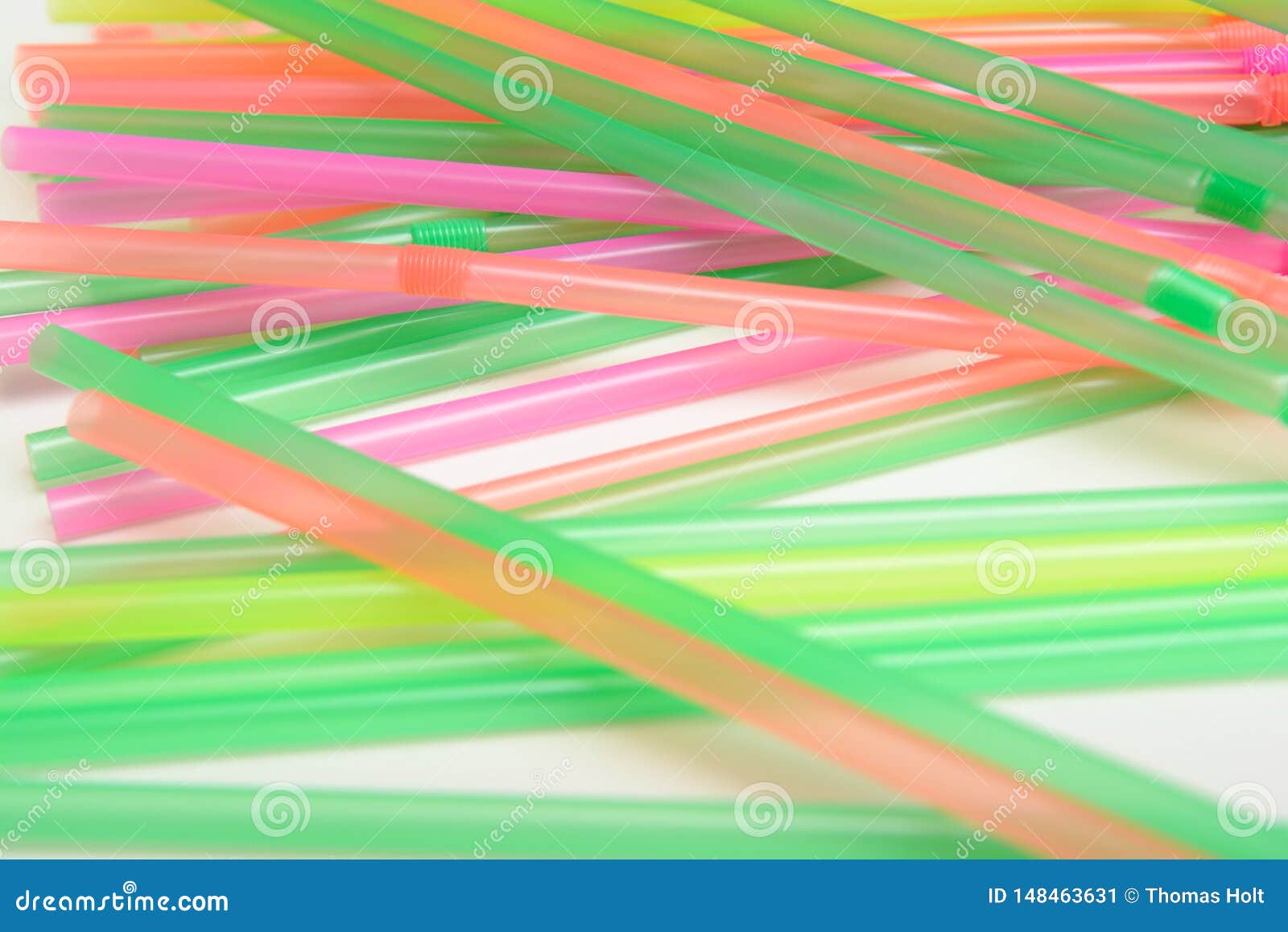 Plastic Drinking Straws, Single Use Plastic Straw Stock Image - Image ...