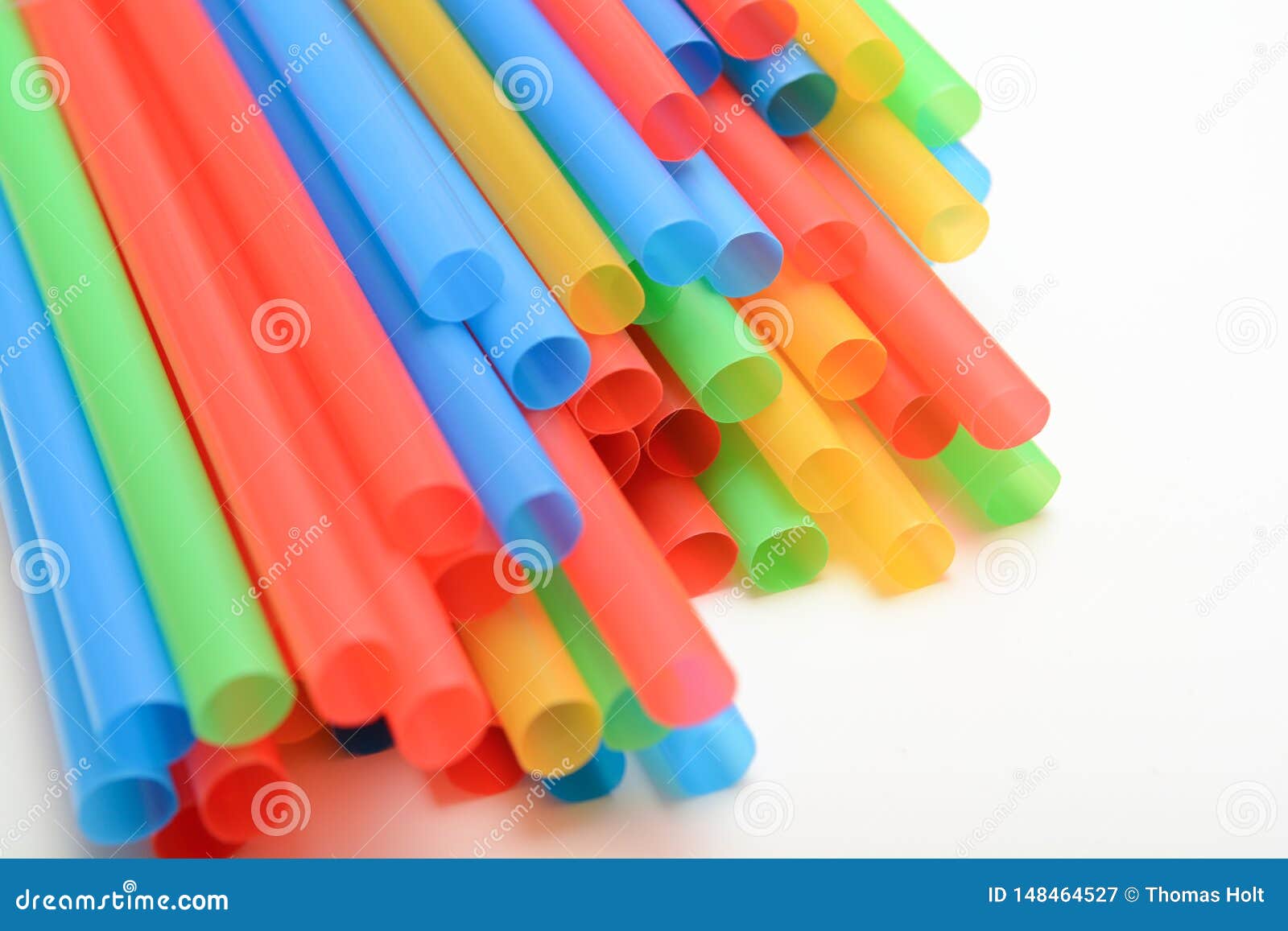 Plastic Drinking Straws, Single Use Plastic Straw Stock Image - Image ...