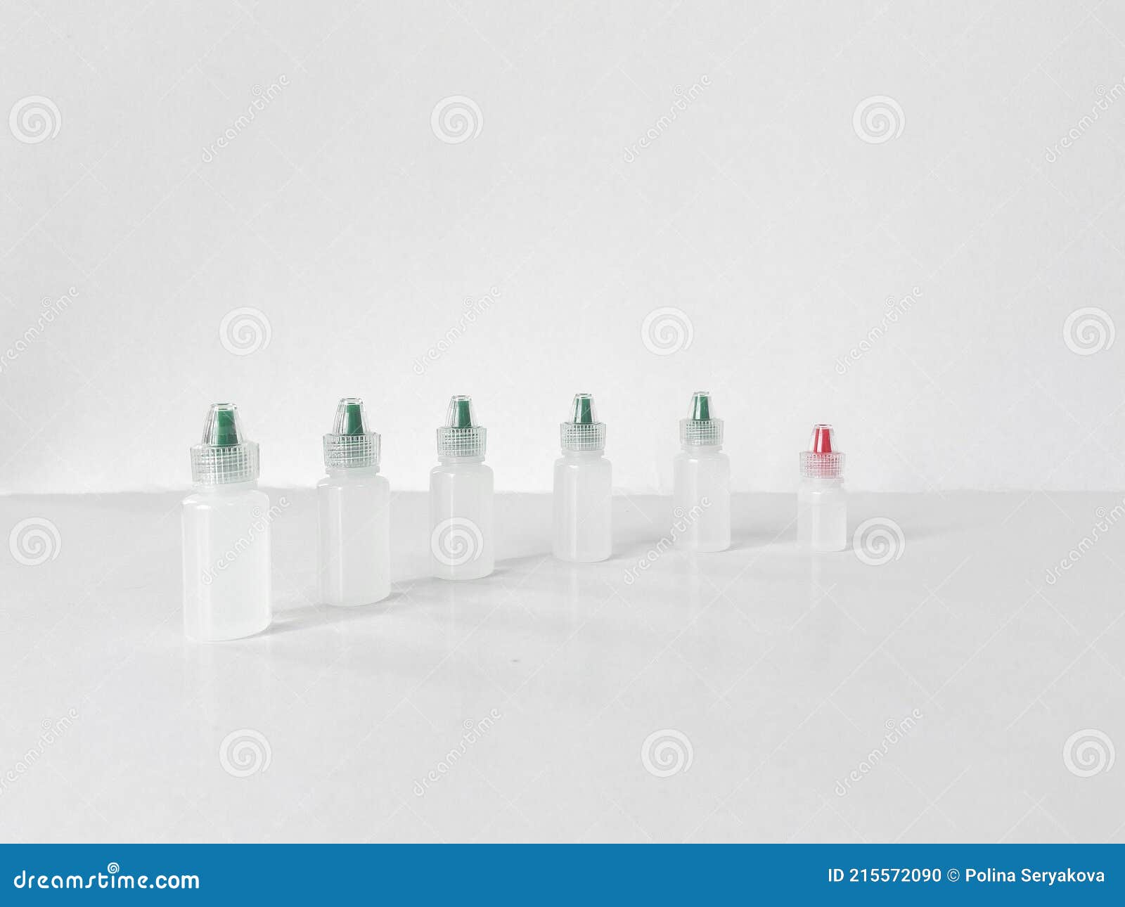 Plastic Dropper Bottles with a Colored Cap Stock Photo - Image of pink ...
