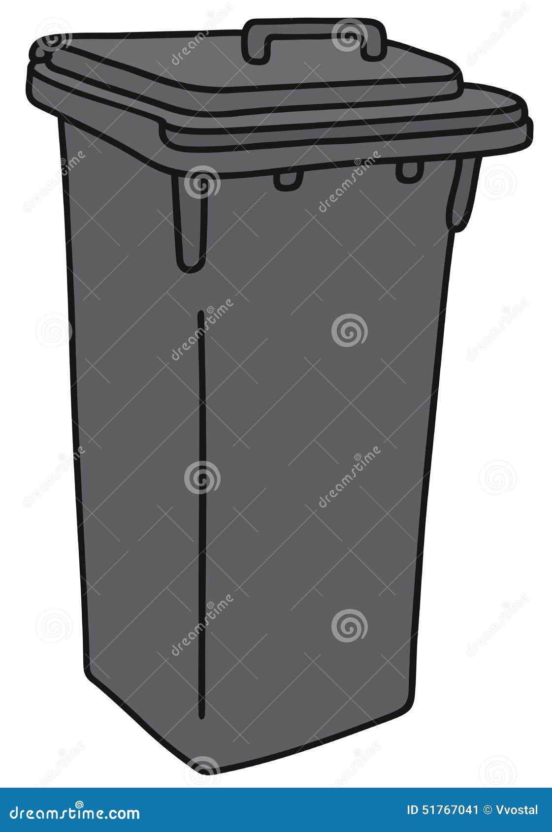 Plastic Dustbin Cartoon Vector | CartoonDealer.com #51767041