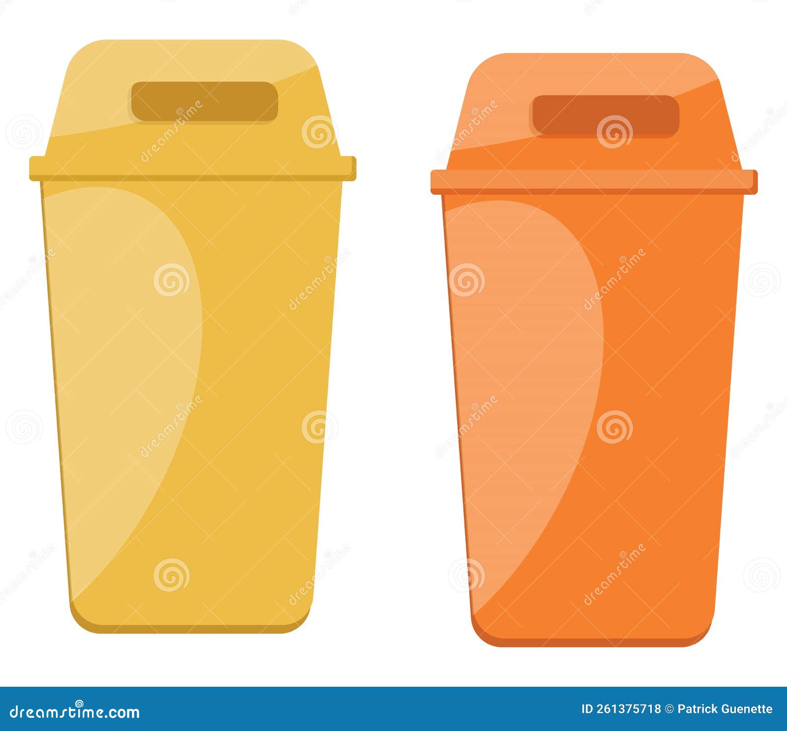 Plastic Dustbin Cartoon Vector | CartoonDealer.com #51767041