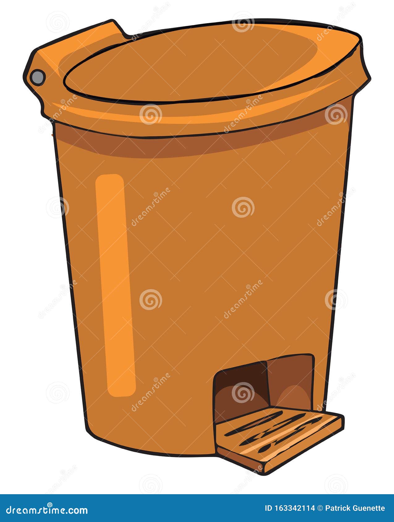 Plastic Dustbin Cartoon Vector | CartoonDealer.com #51767041
