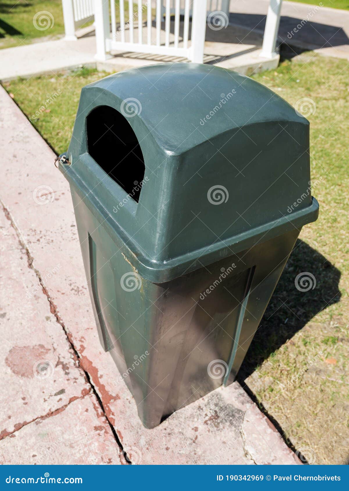 Plastic dustbin outdoors stock image. Image of dustbin - 190342969