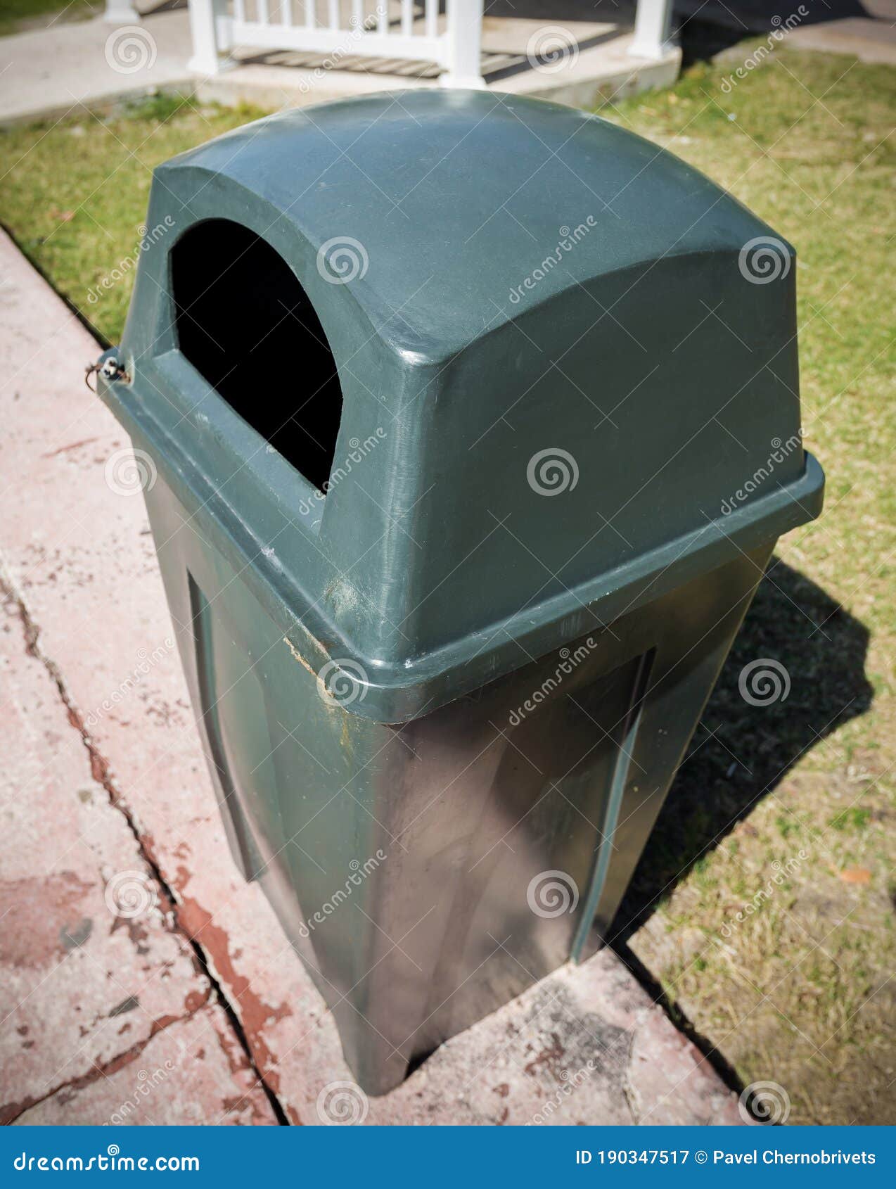 Plastic dustbin outdoors stock image. Image of ecology - 190347517