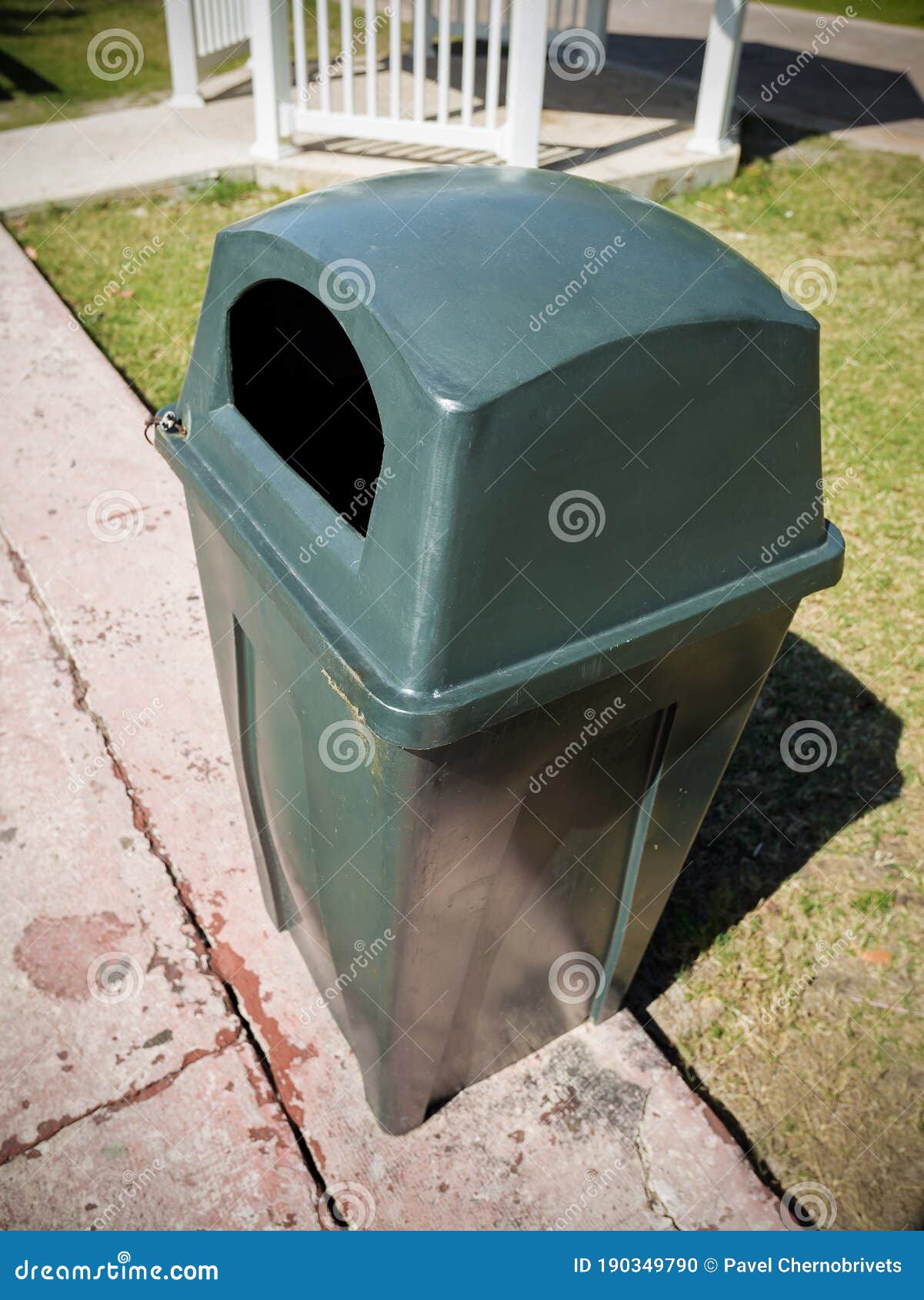 Plastic dustbin outdoors stock photo. Image of recycle - 190349790