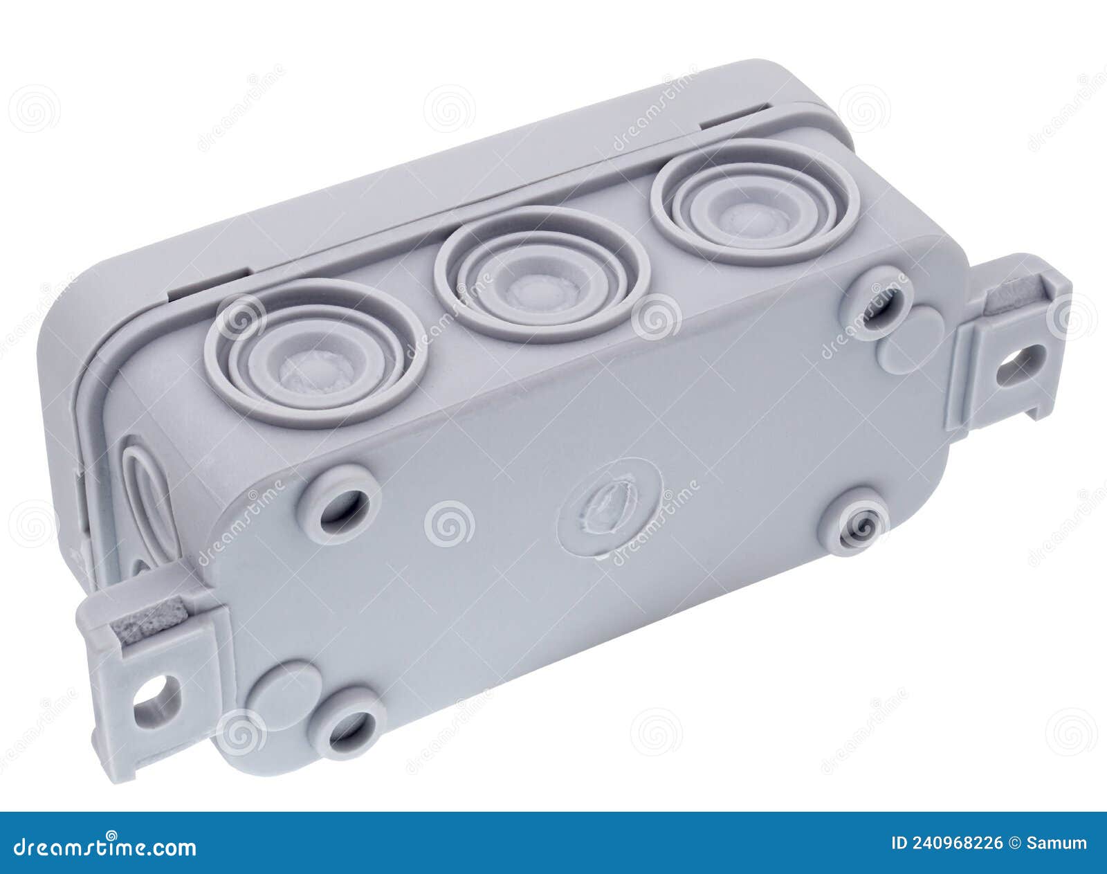 Plastic Electrical Junction Box Isolated on White Stock Photo - Image ...