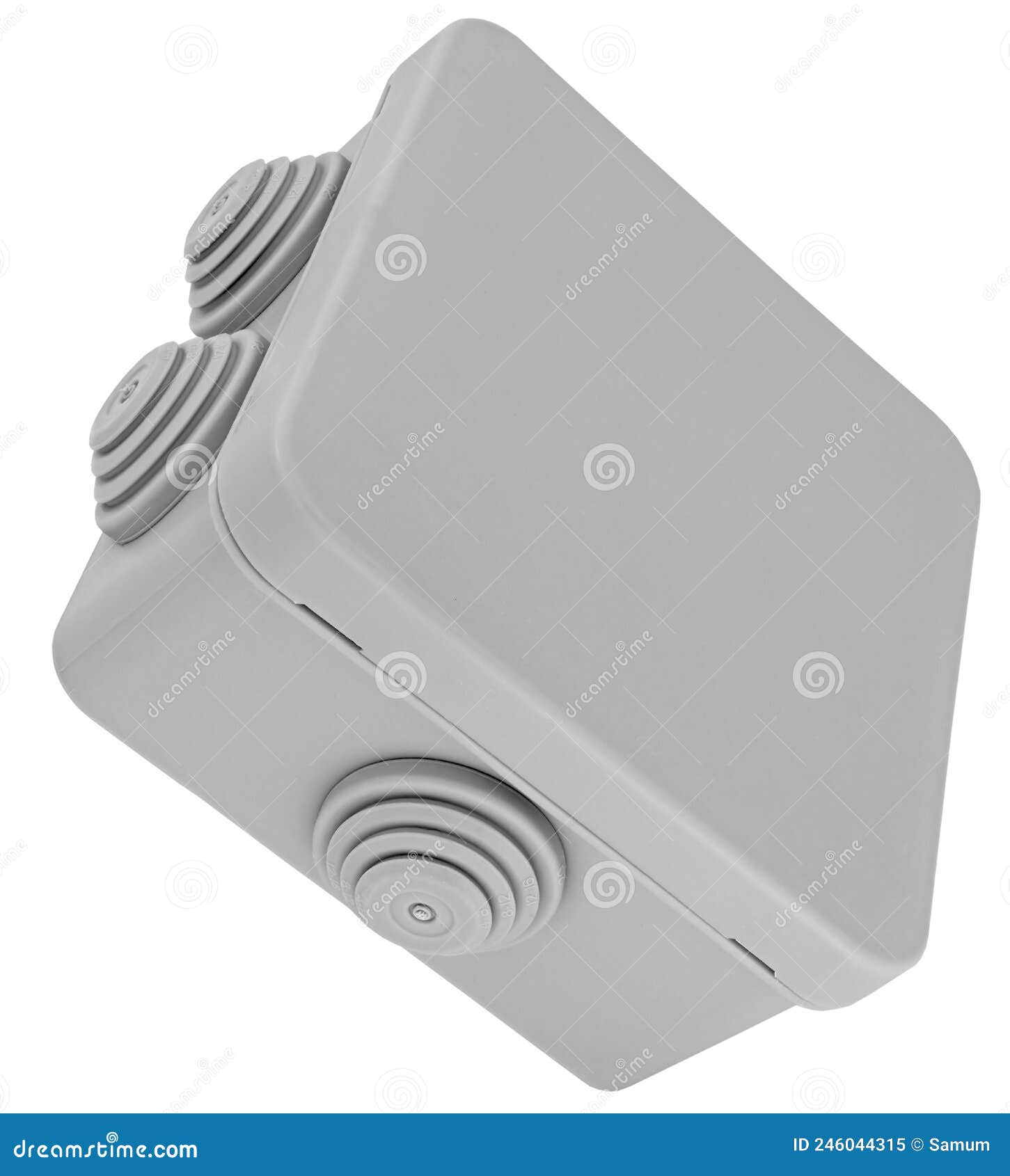 Plastic Electrical Junction Box Isolated on White Stock Image - Image ...