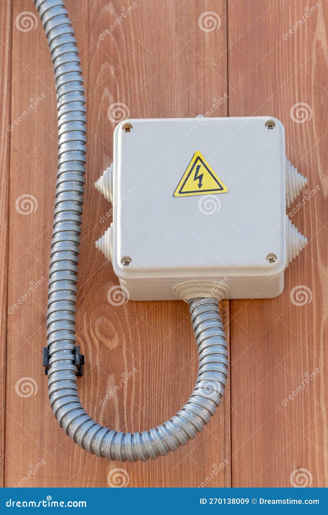 Plastic Electrical Junction Box Stock Image - Image of cable ...