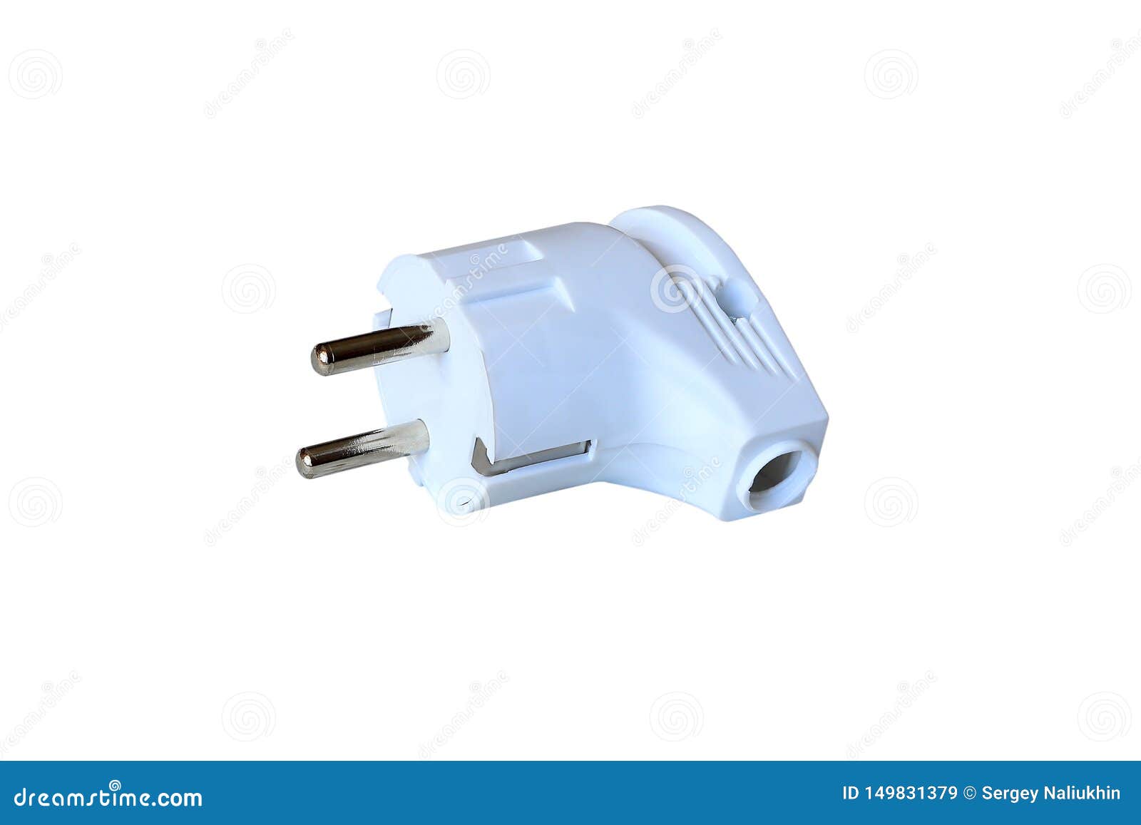 Plastic Electrical Plug Isolated on White Background Stock Image ...