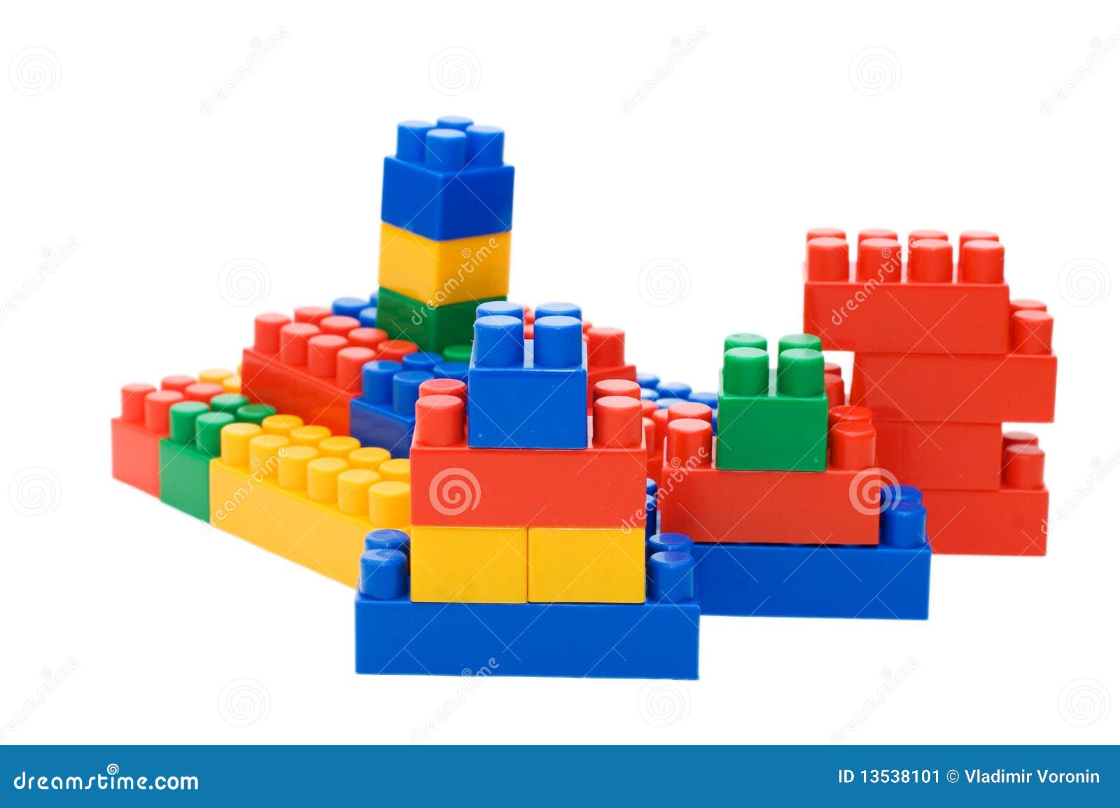 Plastic Elements Blocks for the Designer Stock Image - Image of macro ...