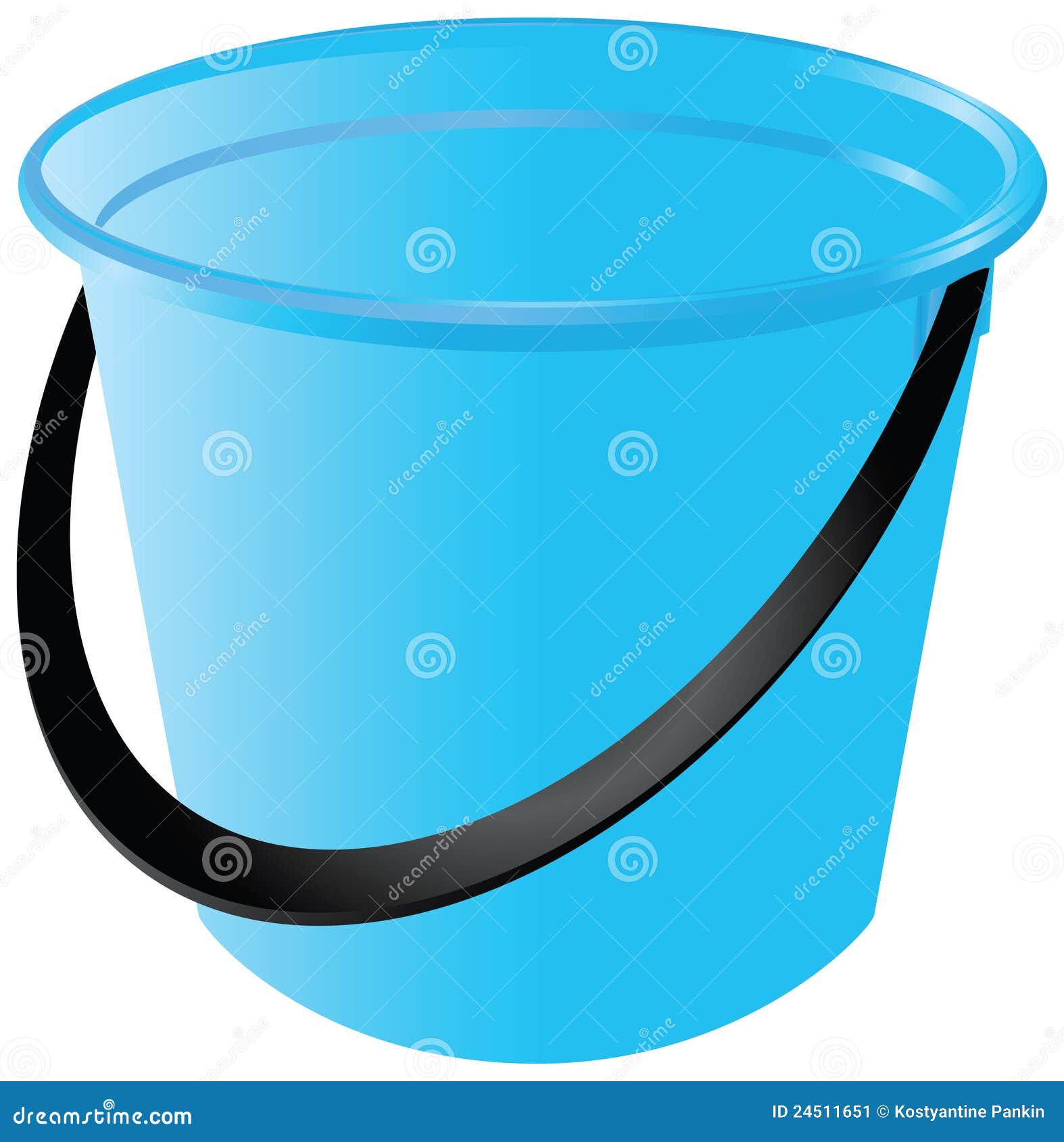 Plastic emmer vector illustratie. Illustration of blauw - 24511651