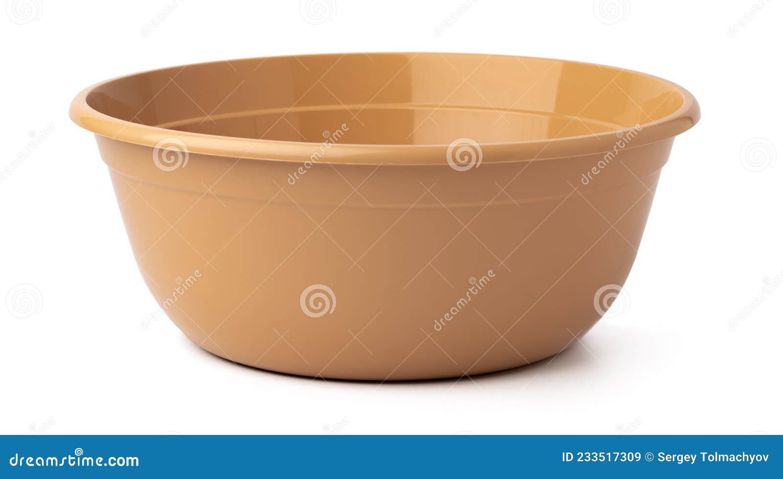 Plastic Empty Basin Isolated on White Background. Stock Image - Image ...