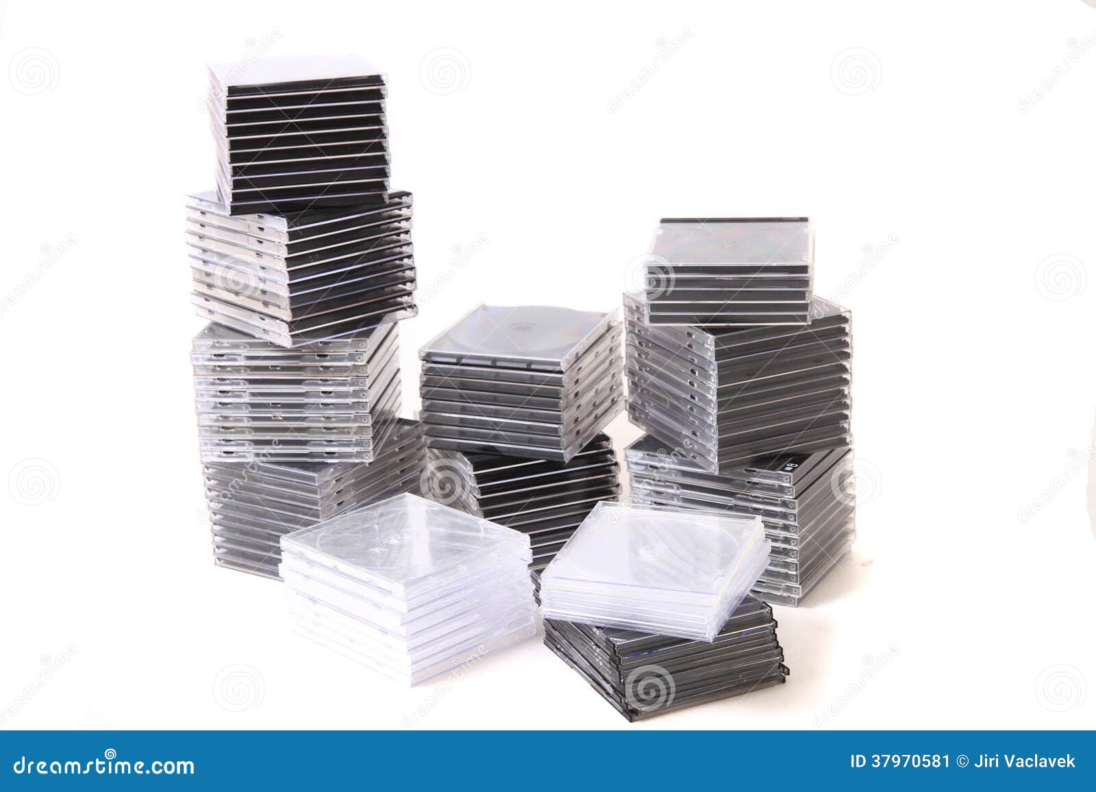 Plastic Empty CD and DVD Boxes Stock Image - Image of medium, equipment ...