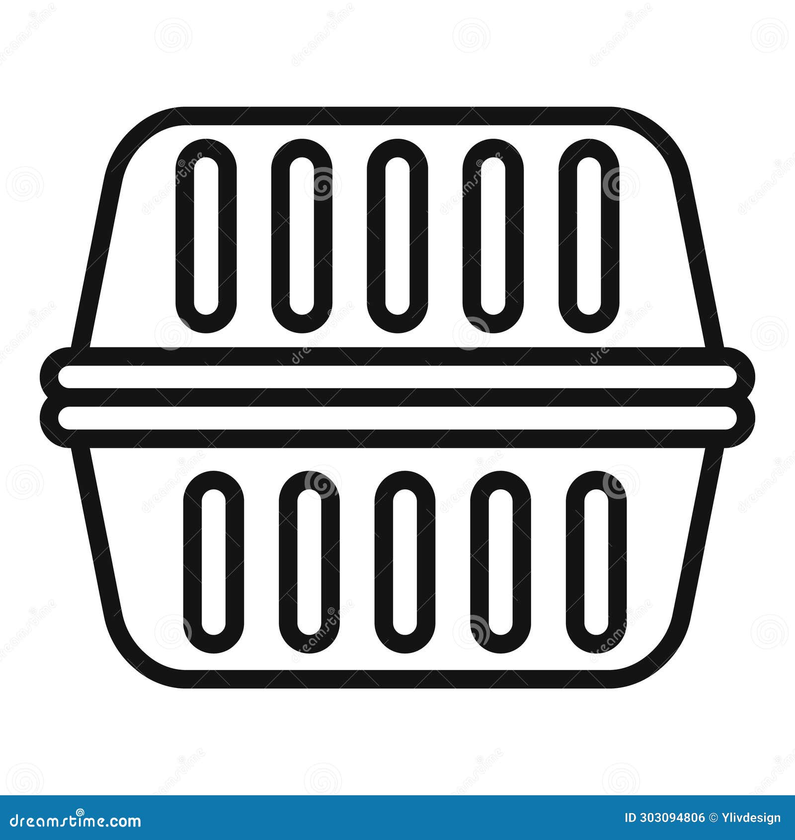 Plastic Fast Food Box Icon Outline Vector. Pack Bread Stock ...