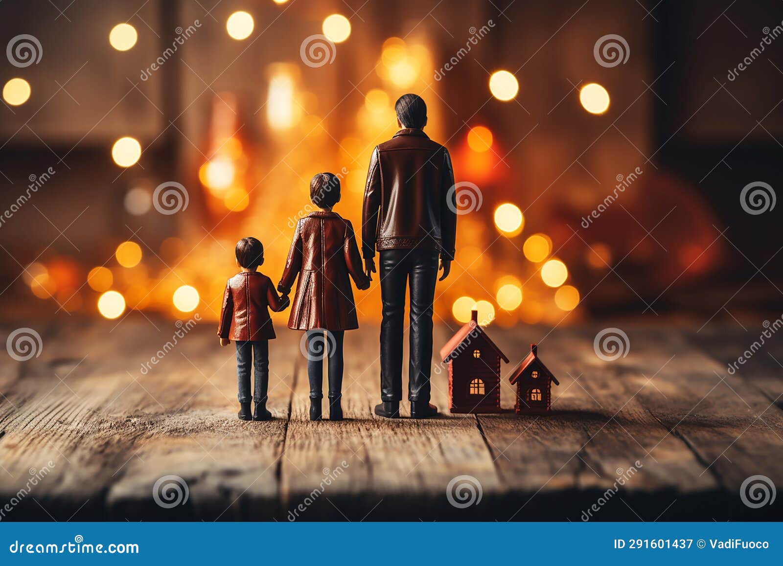 Family Is Protected. Mother Father And Kids And Molecules Attacks, Huge ...