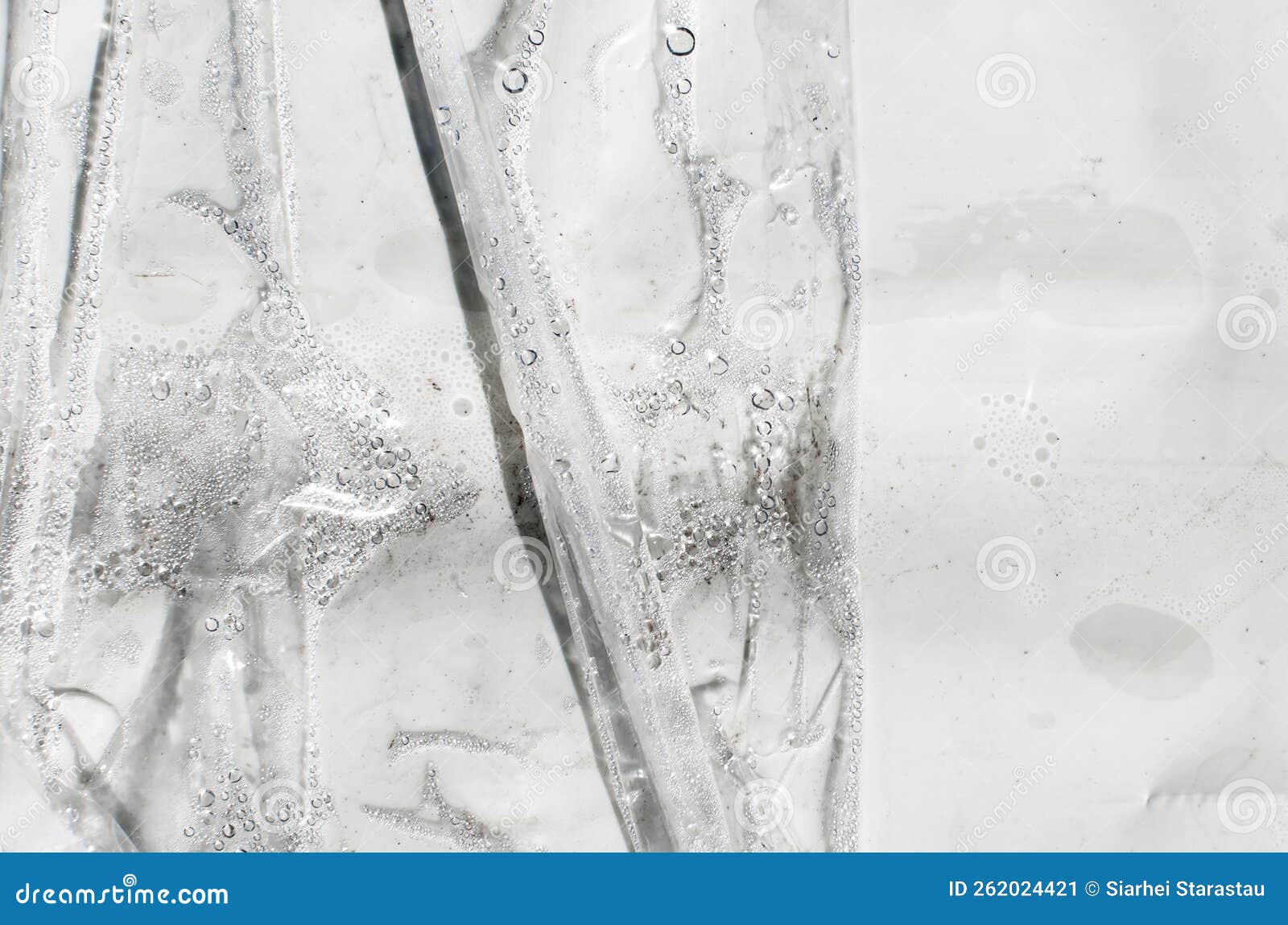 The Plastic Film is Covered with Droplets Stock Image - Image of ...