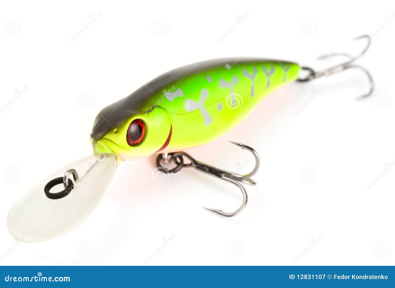 Plastic Fishing Lure (wobbler) Isolated on White Stock Image - Image of ...
