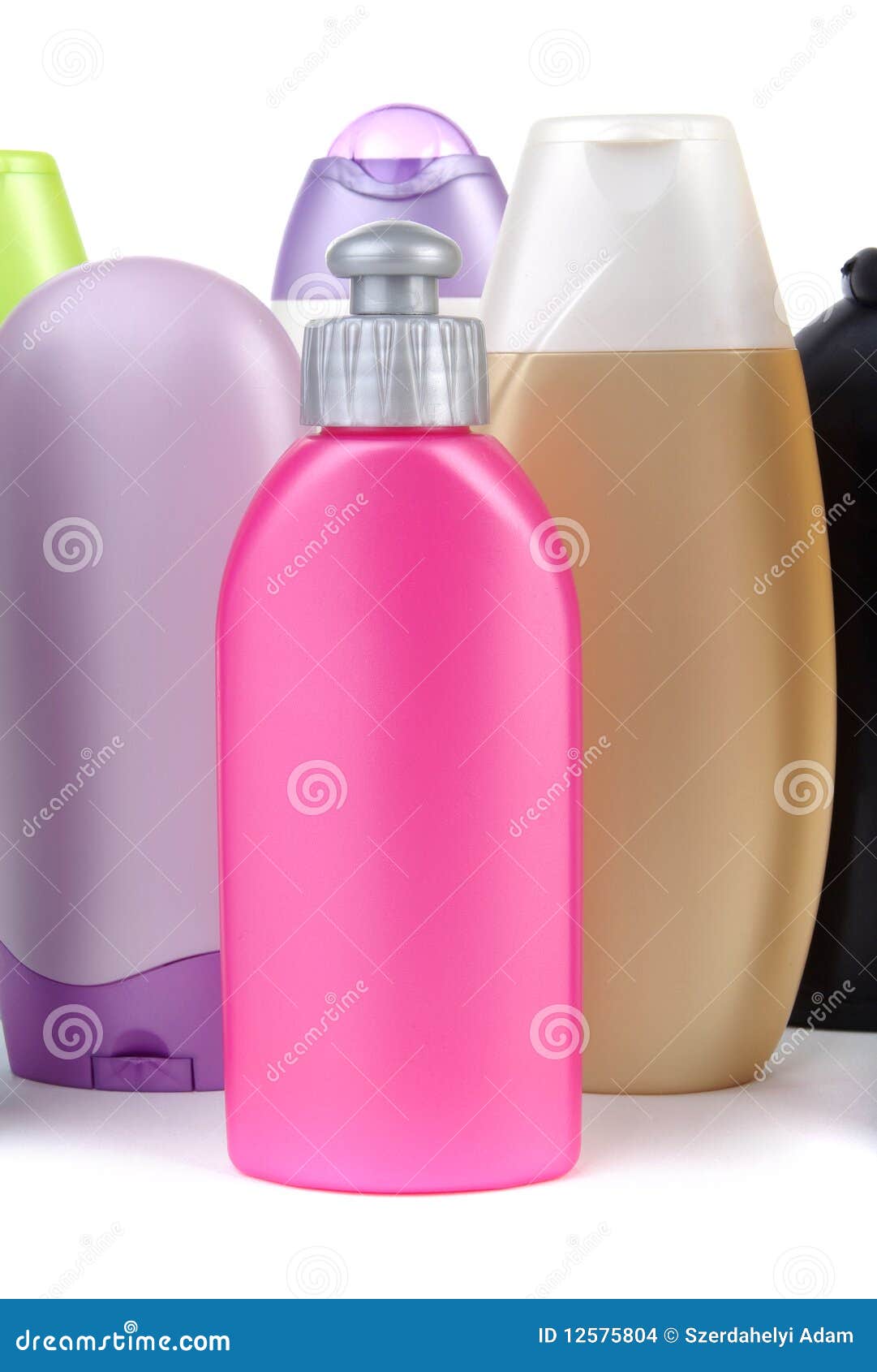 Plastic flessen stock foto. Image of fles, schoonheidsmiddelen - 12575804