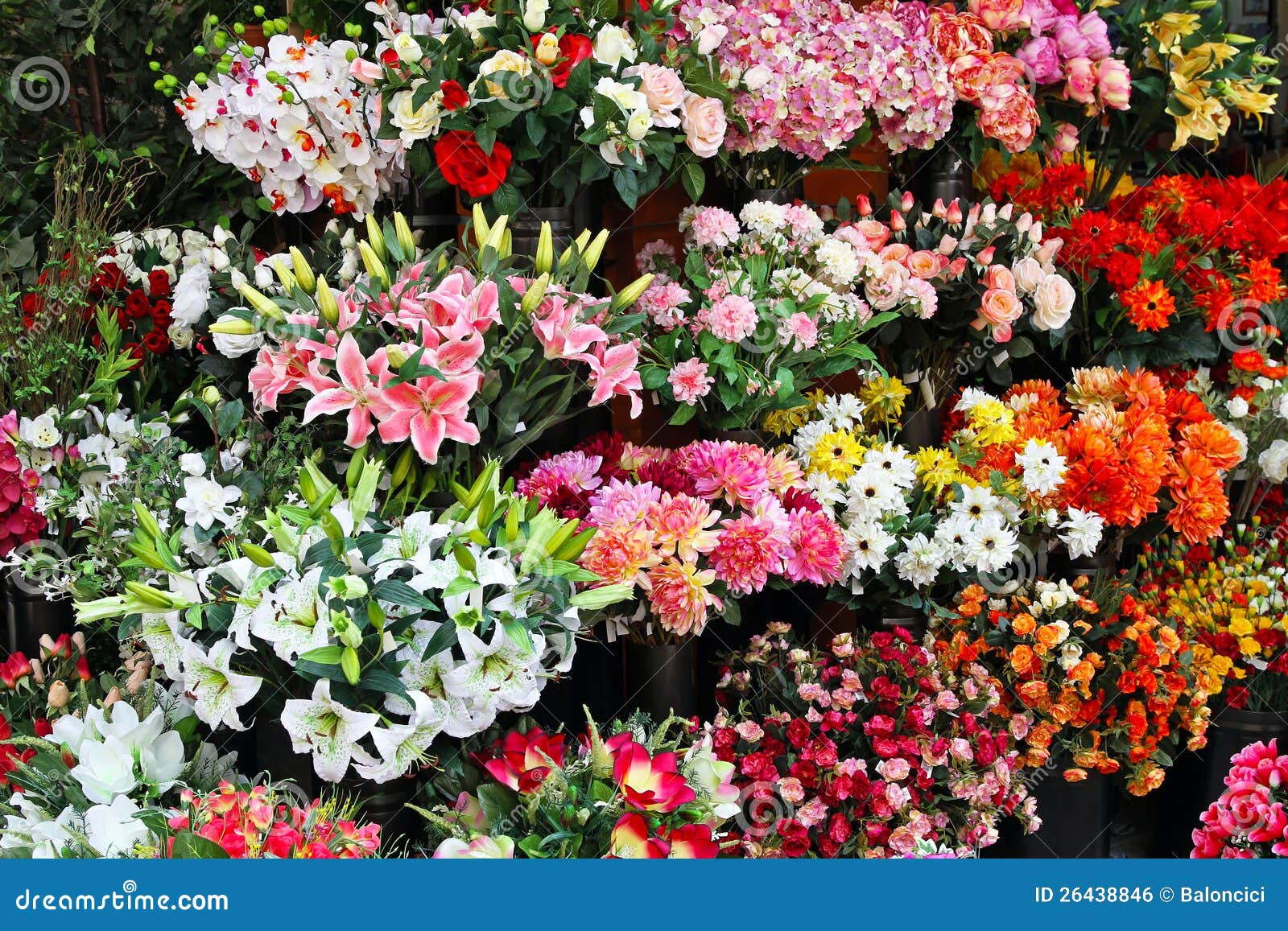 Plastic flowers stock photo. Image of bouquet, artificial - 26438846