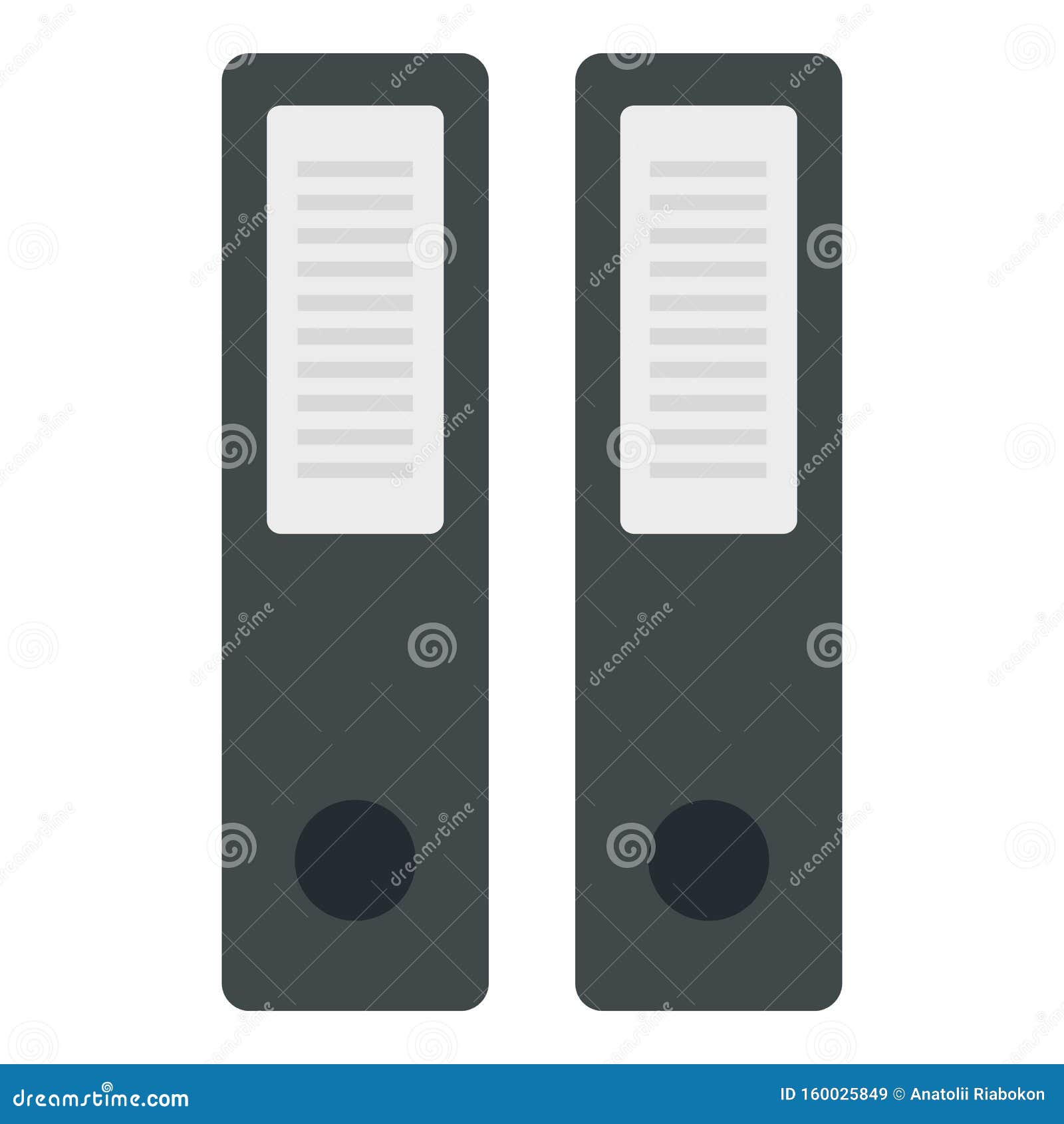 Plastic Folder Icon, Flat Style Stock Vector - Illustration of blank ...