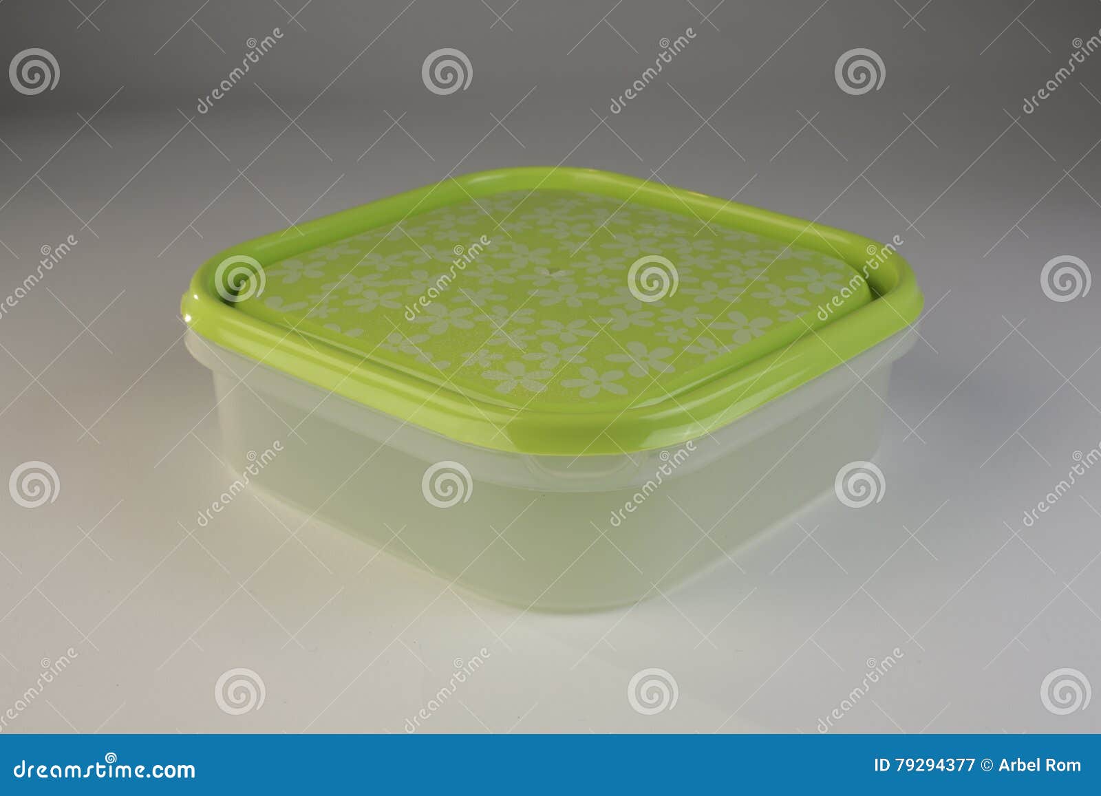 Plastic Food Box with Colorful Lid Stock Image - Image of color ...