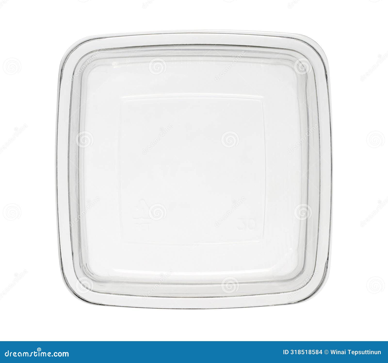 Plastic Food Box Disposable Top View Stock Photo - Image of container ...