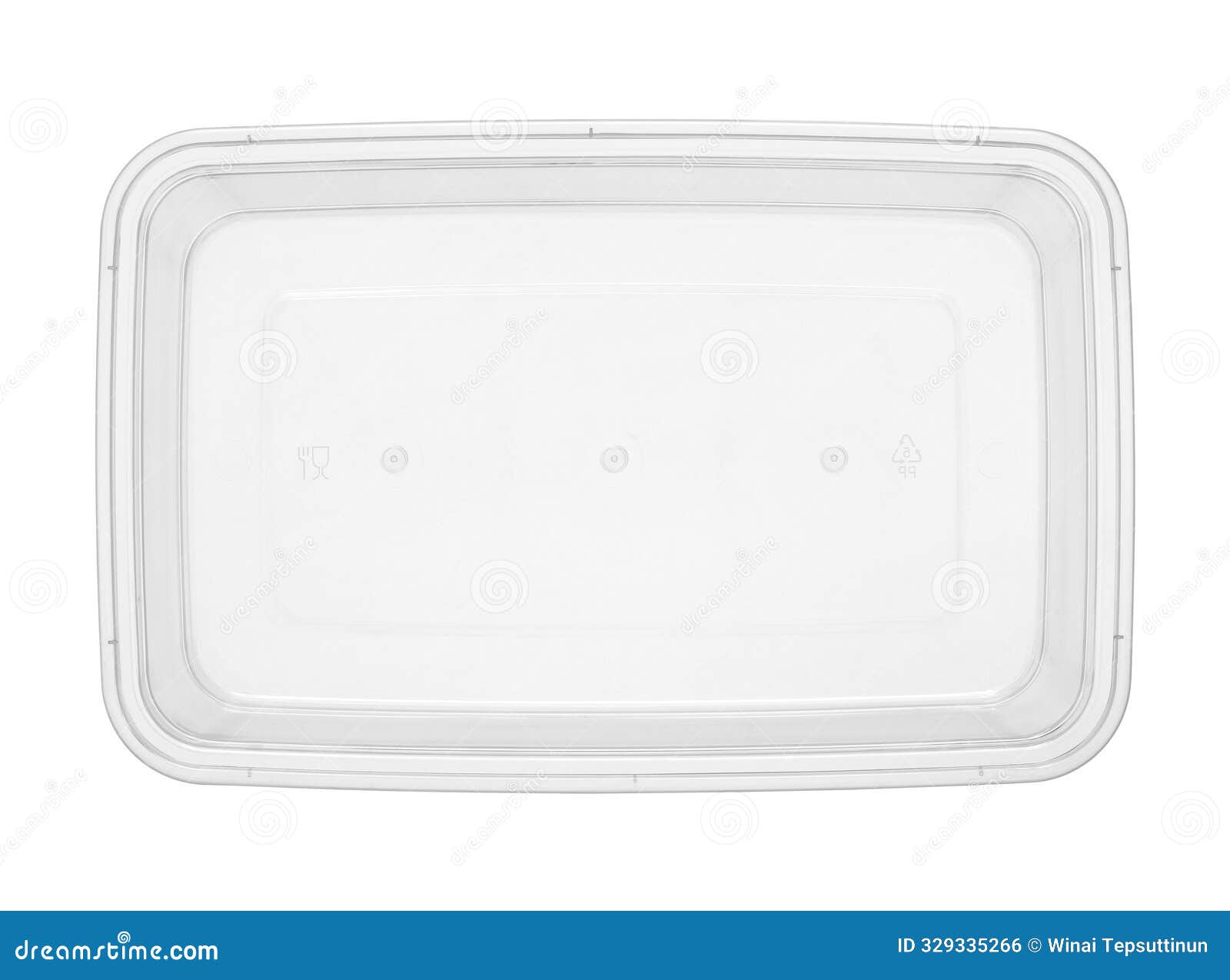Plastic Food Box Disposable Top View Stock Photo - Image of lightweight ...