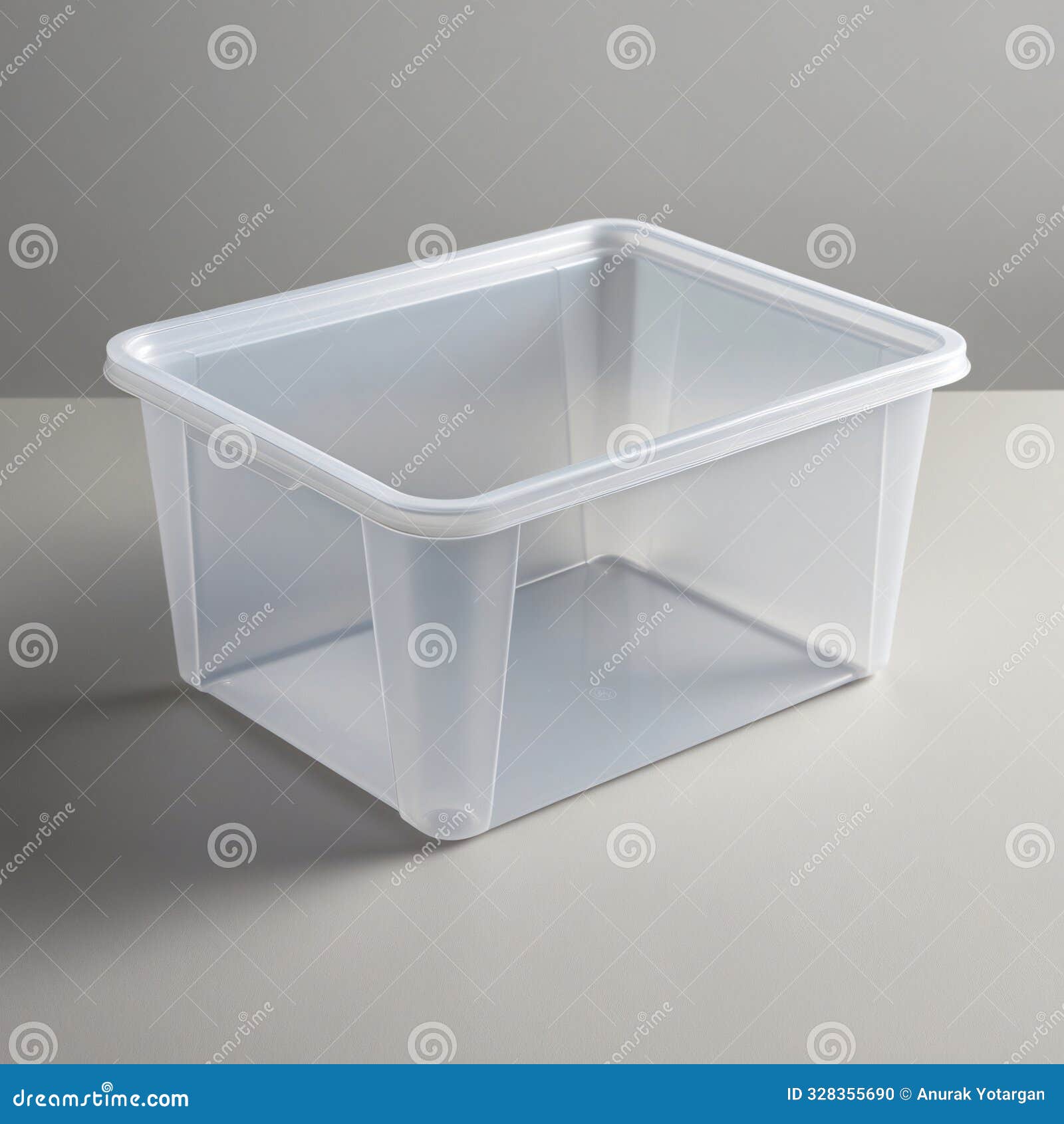 Plastic Food Box Disposable Top View (with Clipping Path) Isolated on ...