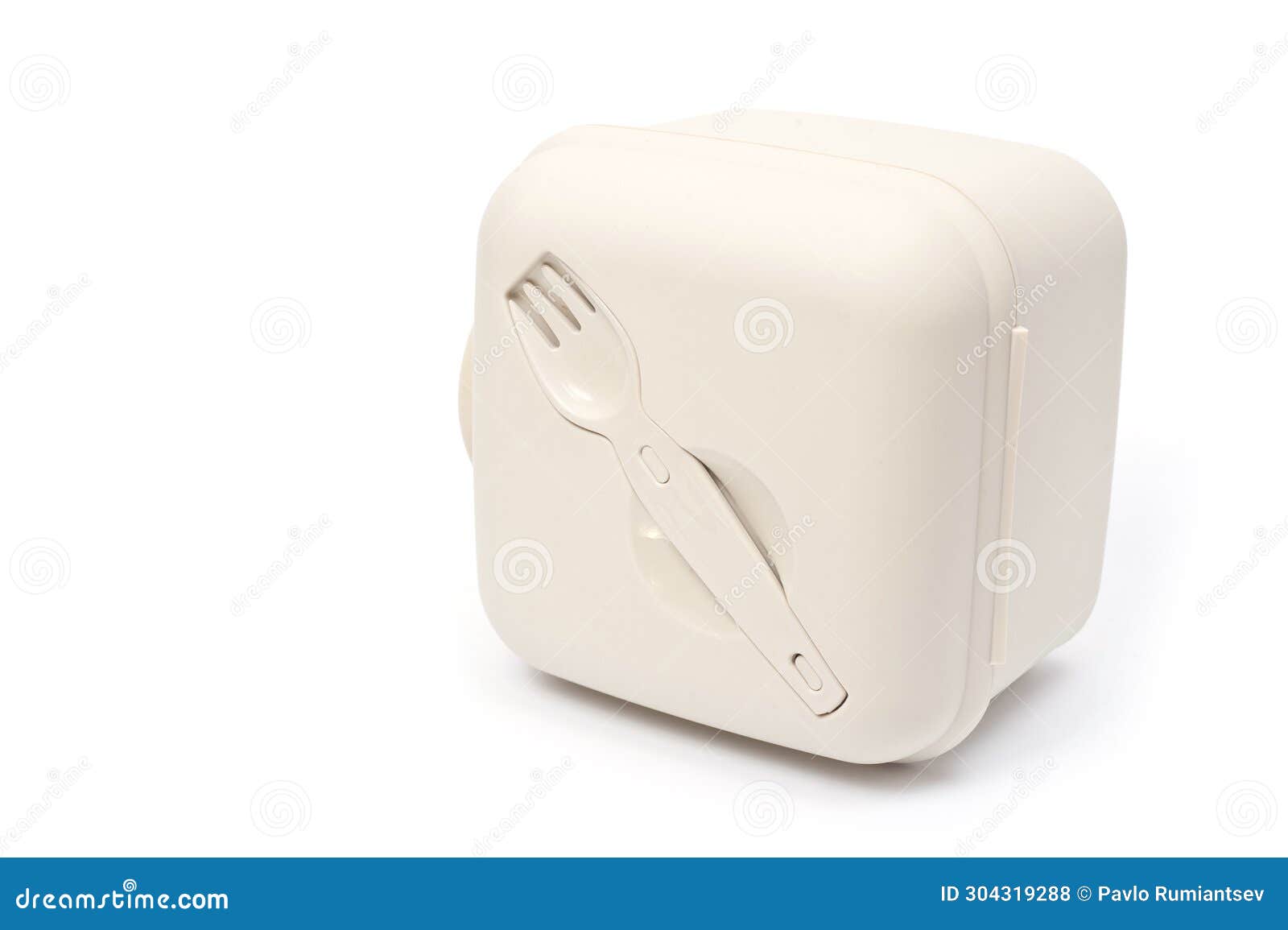 Plastic Food Container with Built-in Fork and Gravy Boat Stock Photo ...