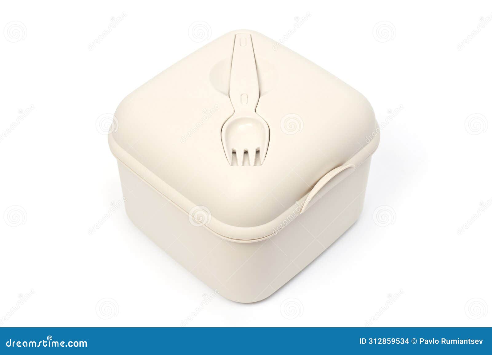 Plastic Food Container with Built-in Fork and Gravy Boat Stock Photo ...