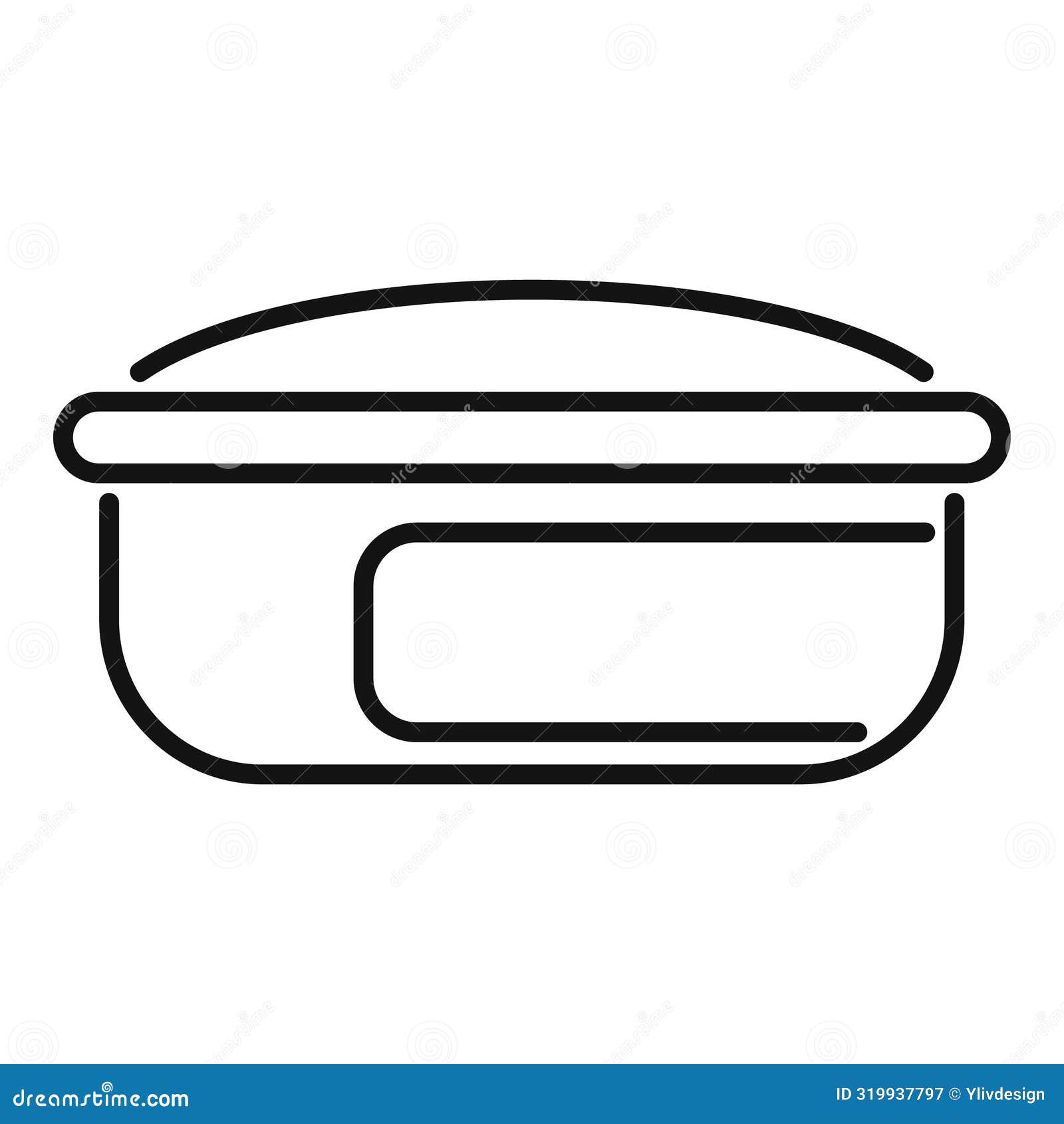 Plastic Food Storage Container Line Art Stock Vector - Illustration of ...