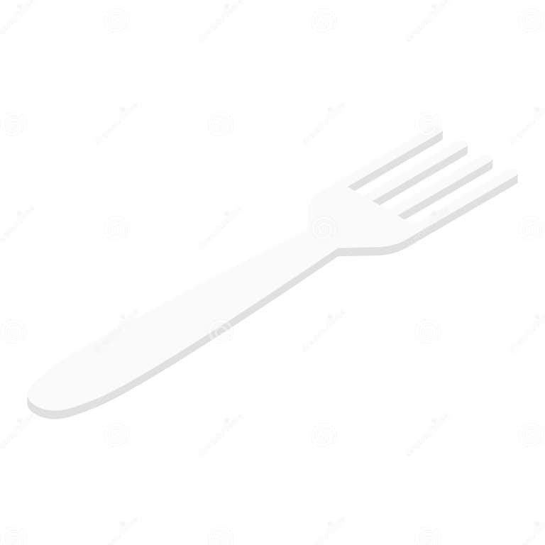 Plastic Fork Icon, Isometric Style Stock Vector - Illustration of color ...