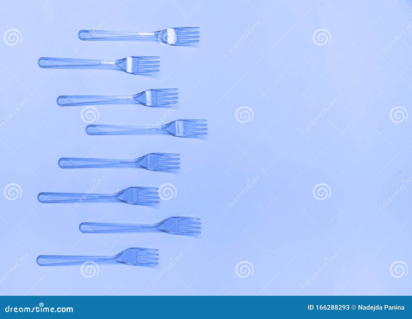 Plastic Fork Pattern on Classic Blue Background Stock Image - Image of ...