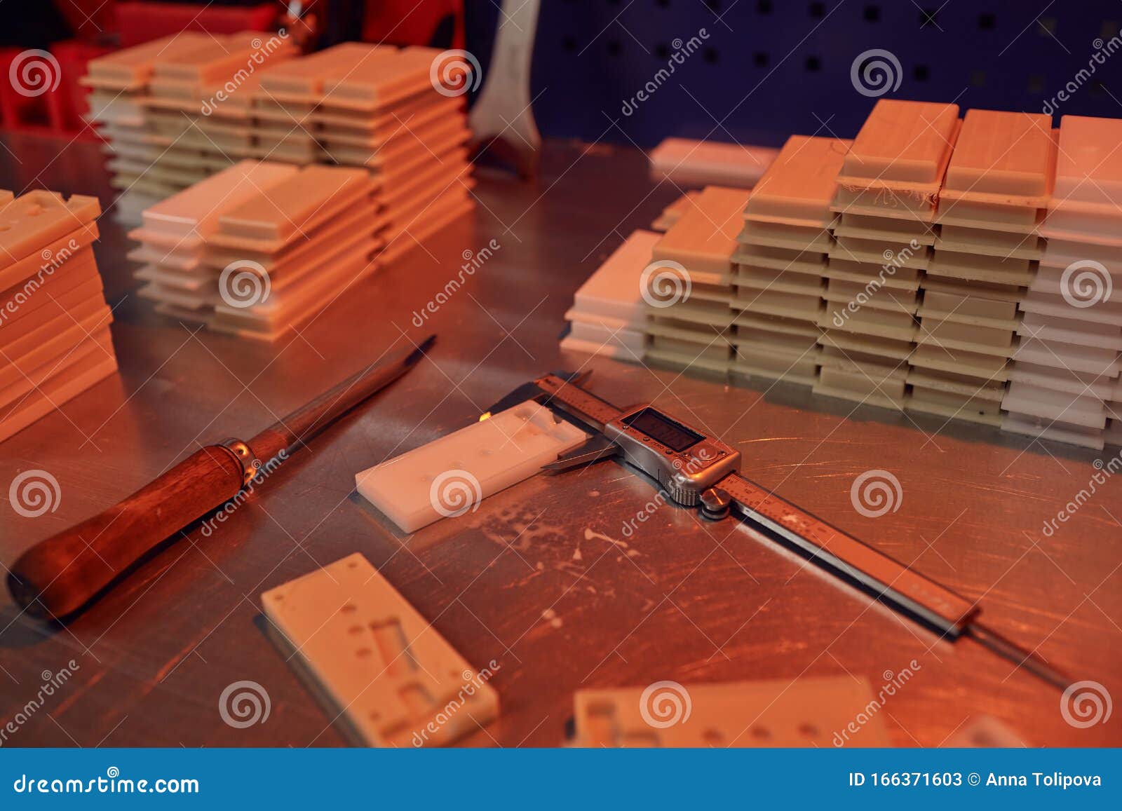 Plastic forms in workshop stock image. Image of manufacturing - 166371603