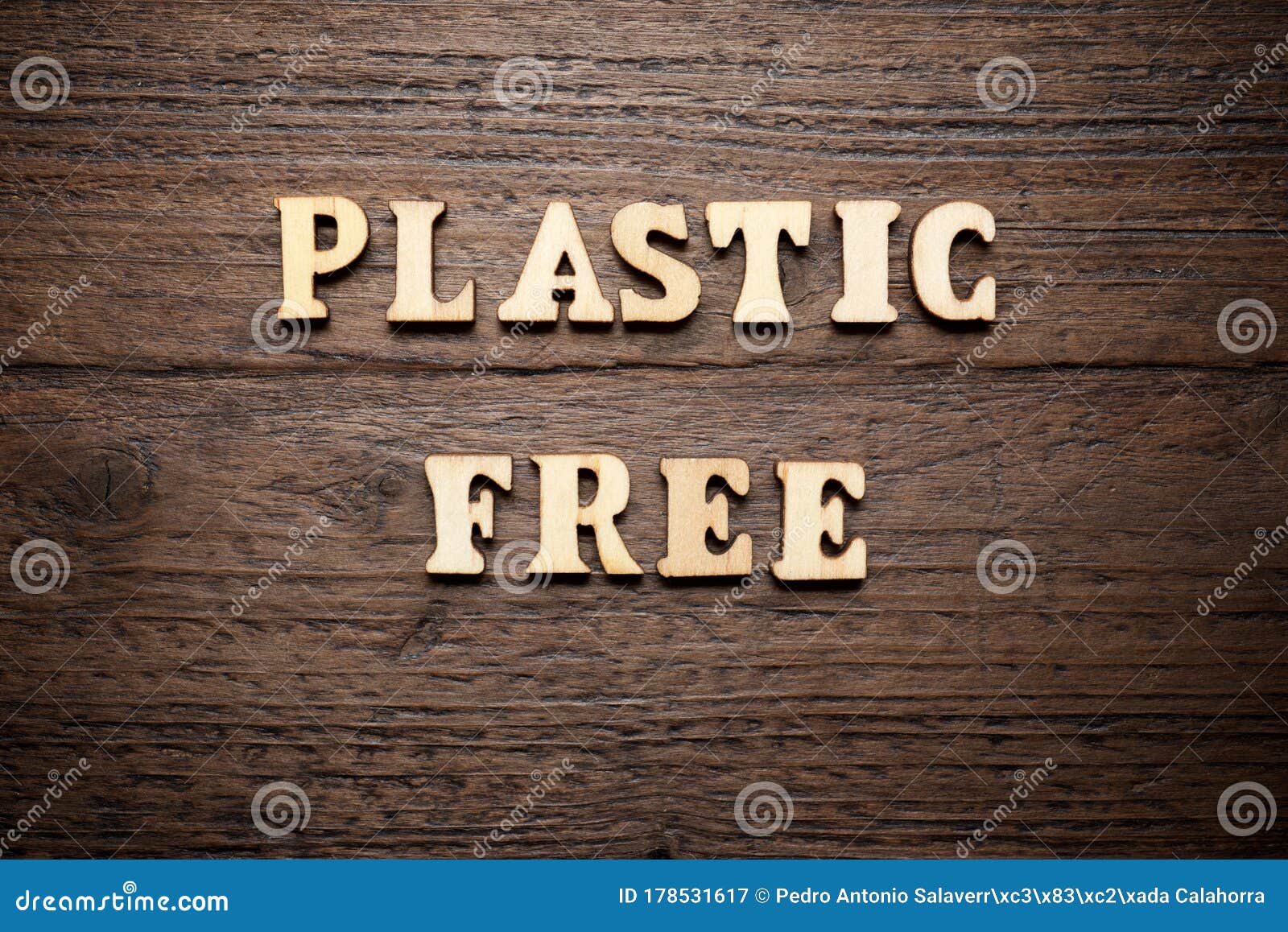 Plastic free text stock image. Image of problem, environment - 178531617