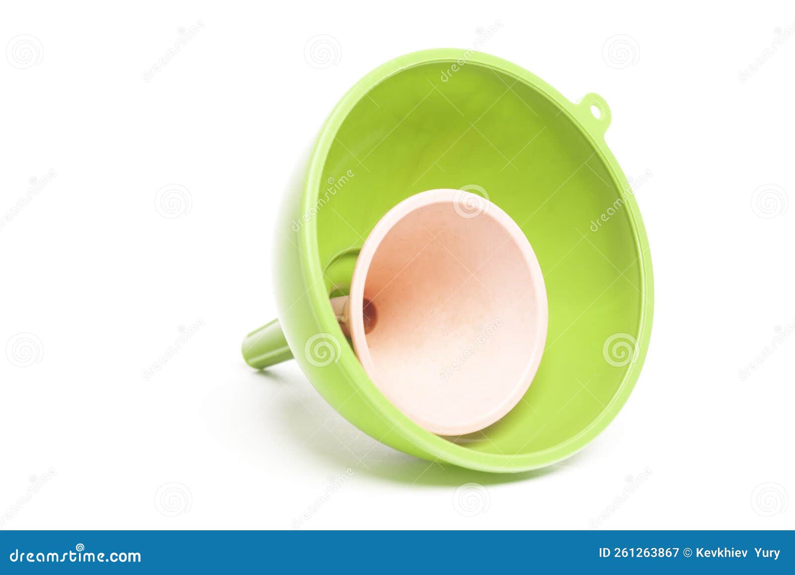 Plastic Funnels Isolated on White Stock Image - Image of funnel, cone ...