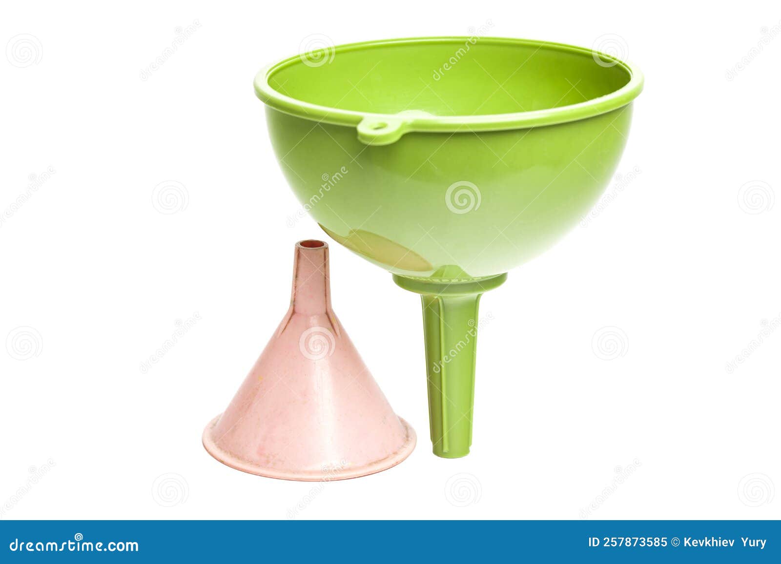 Plastic Funnels Isolated on White Stock Image - Image of plastic ...