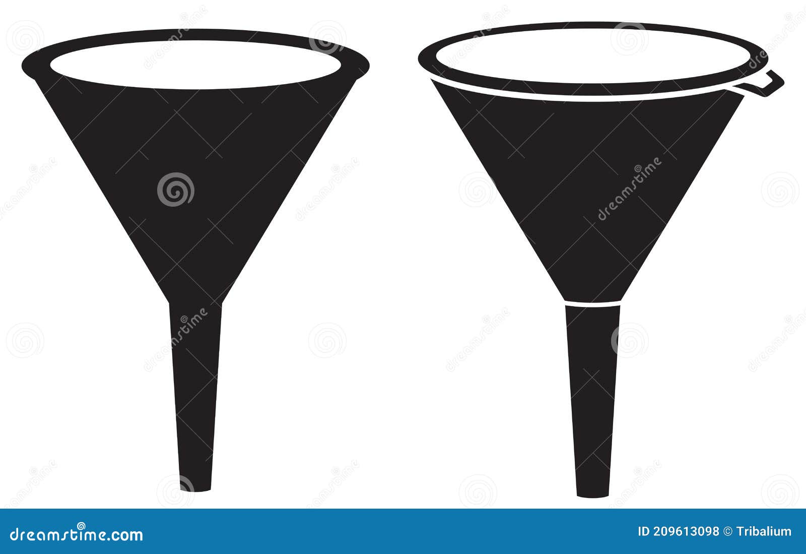 Plastic Funnels for Transferring Liquid Vector Illustration Stock ...