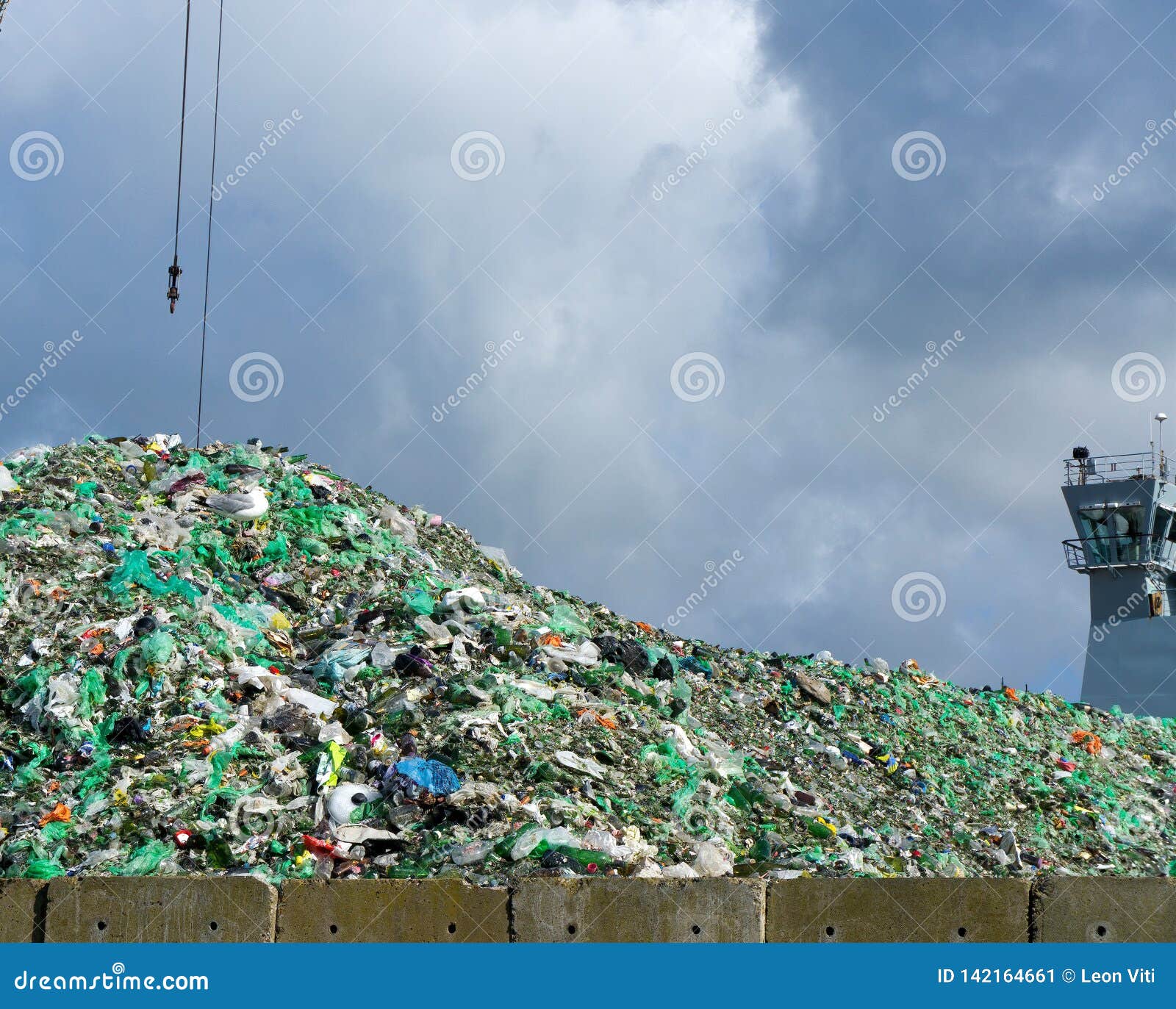 Plastic Garbage at Waste Processing Plant. Separate Garbage Coll Stock ...